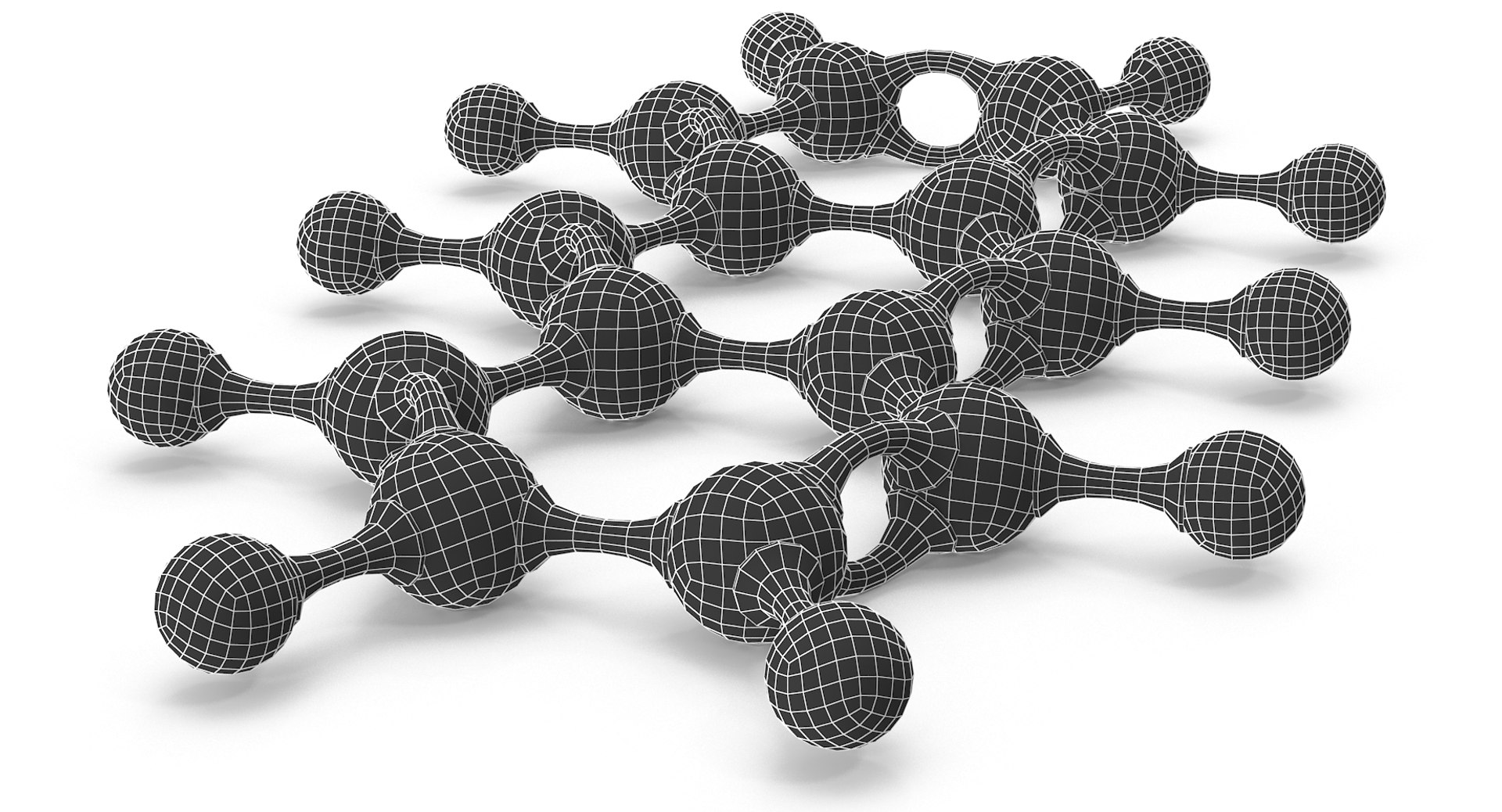 3D Anthracene Molecular - TurboSquid 1284236