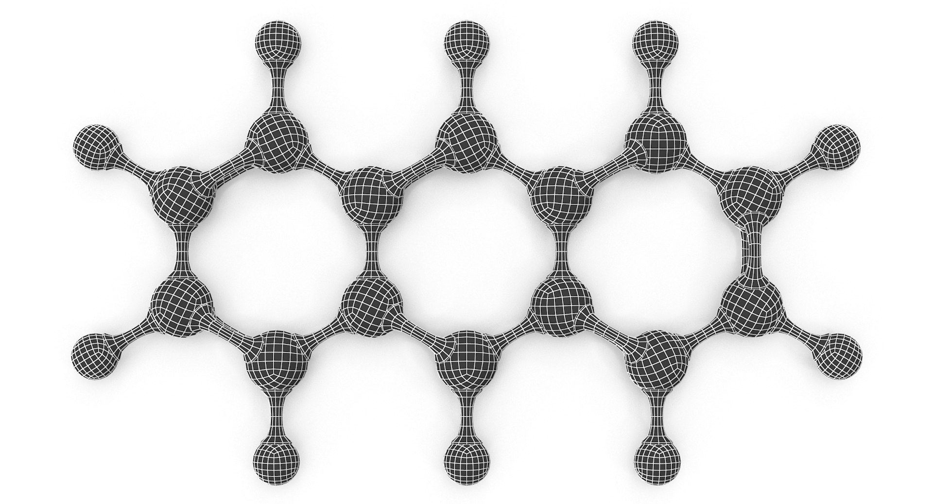 3D Anthracene Molecular - TurboSquid 1284236