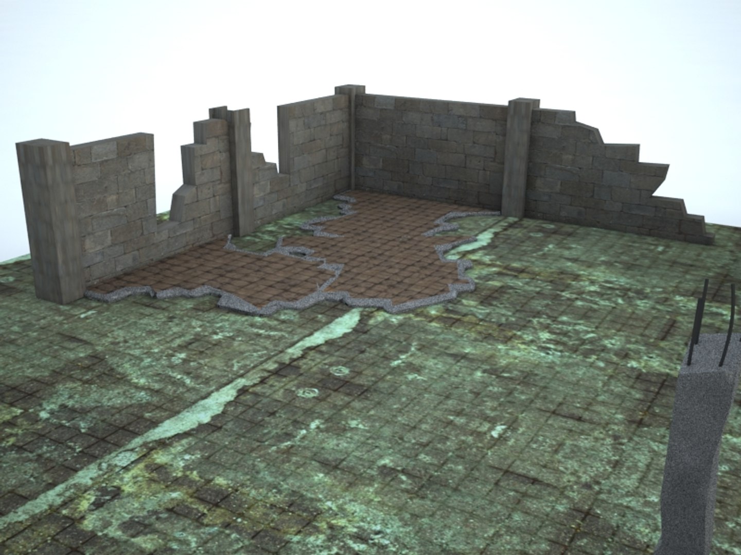 3d Model Ruin Walls