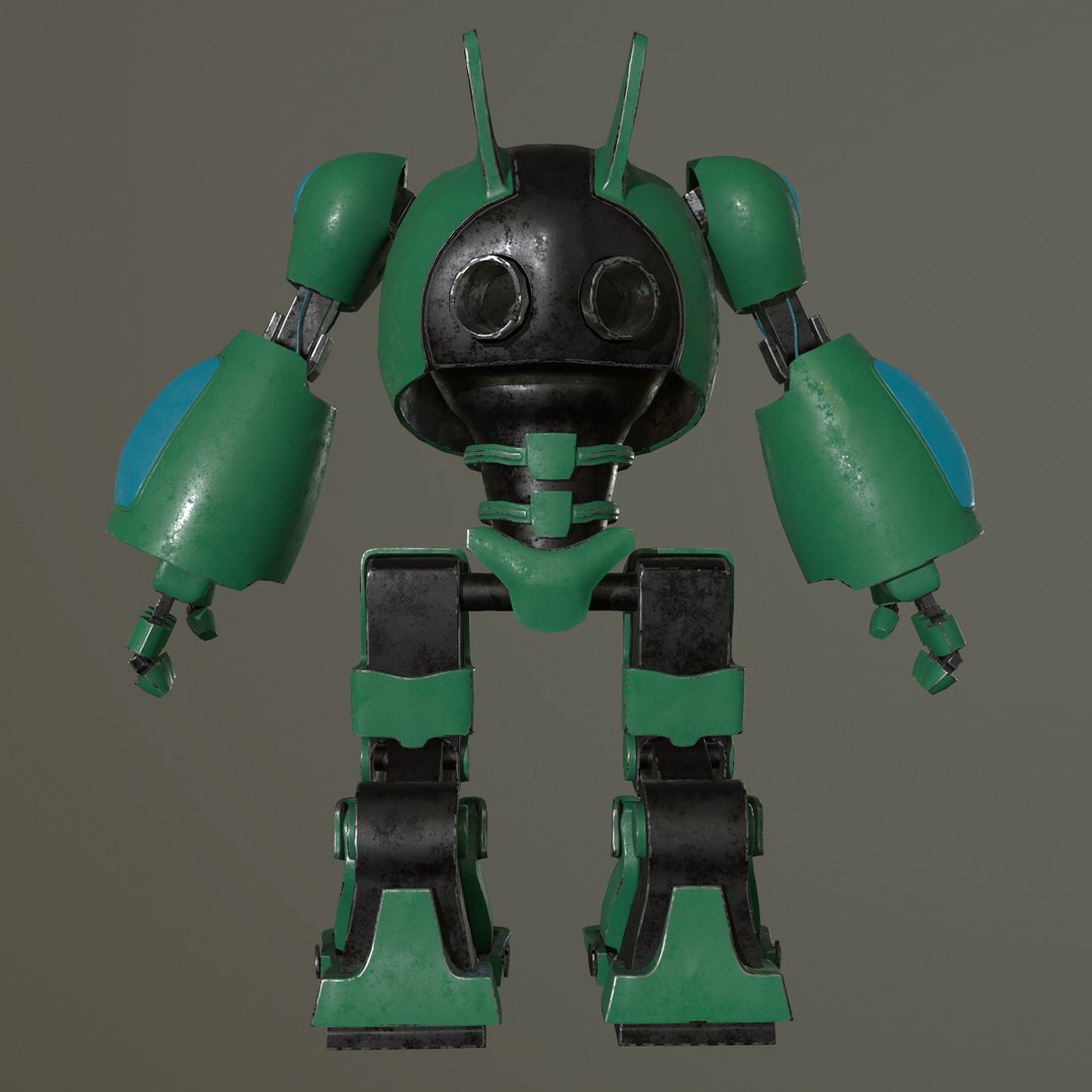 3D Robot Green Model - TurboSquid 1576586