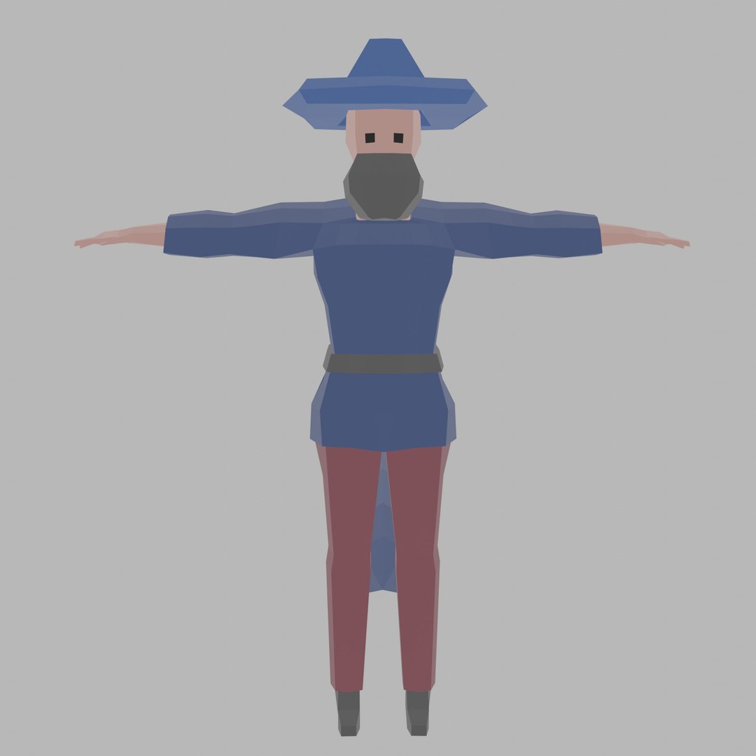 3D Low Poly Wizard Rigged 3 model - TurboSquid 2171658
