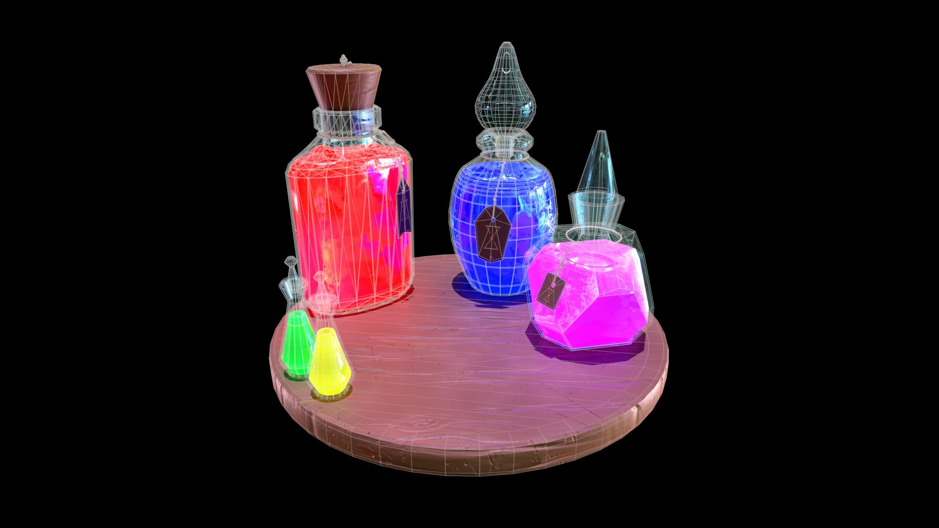 3D Model Fantasy Potion Set - TurboSquid 1468466