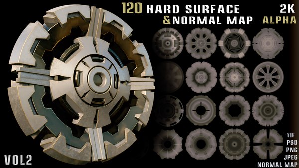 120 Hardsurfase Alpha Normal Map-Vol2 3D 모델 - TurboSquid 2033796