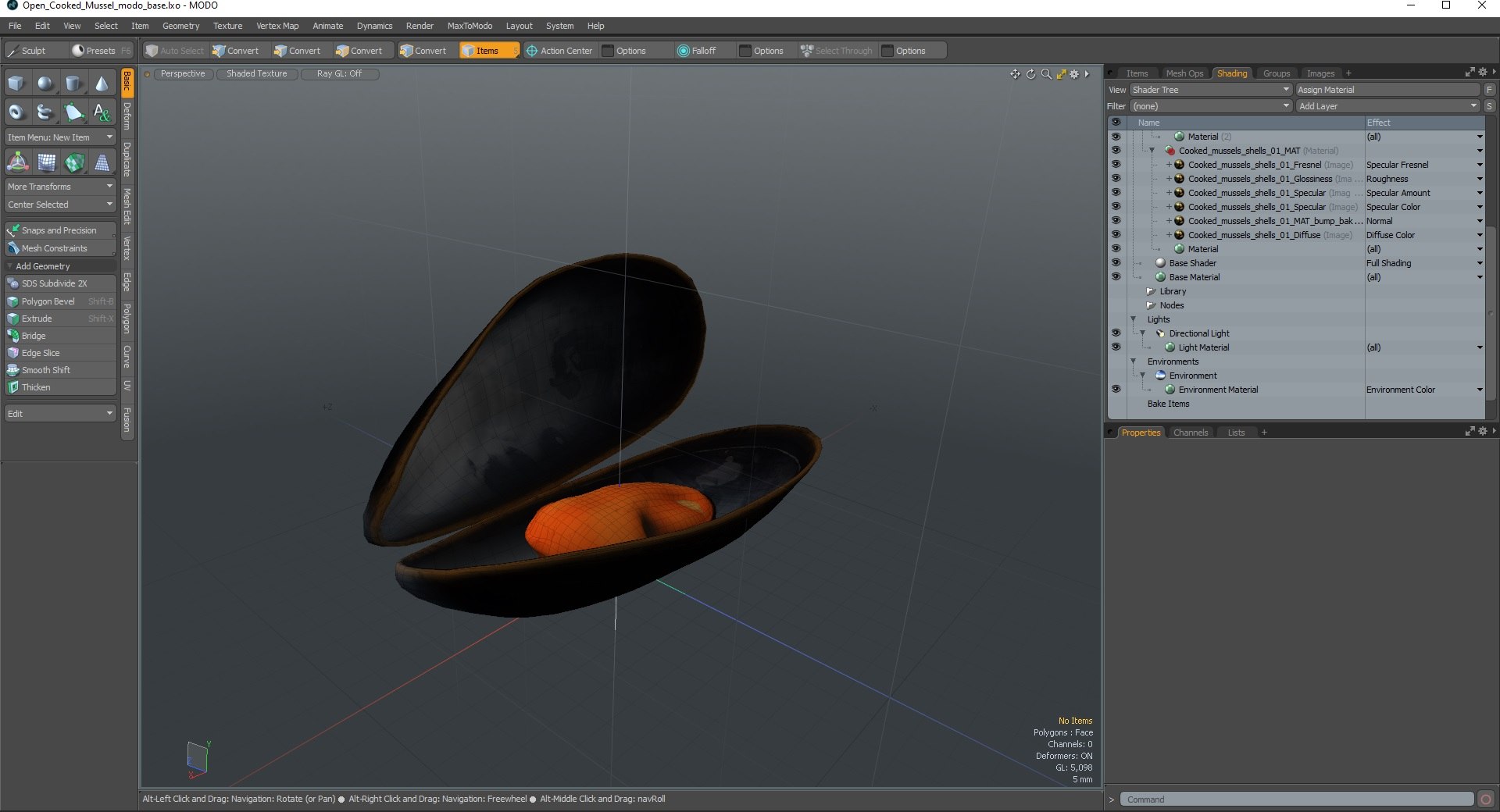 3D Open Cooked Mussel Model - TurboSquid 2279689