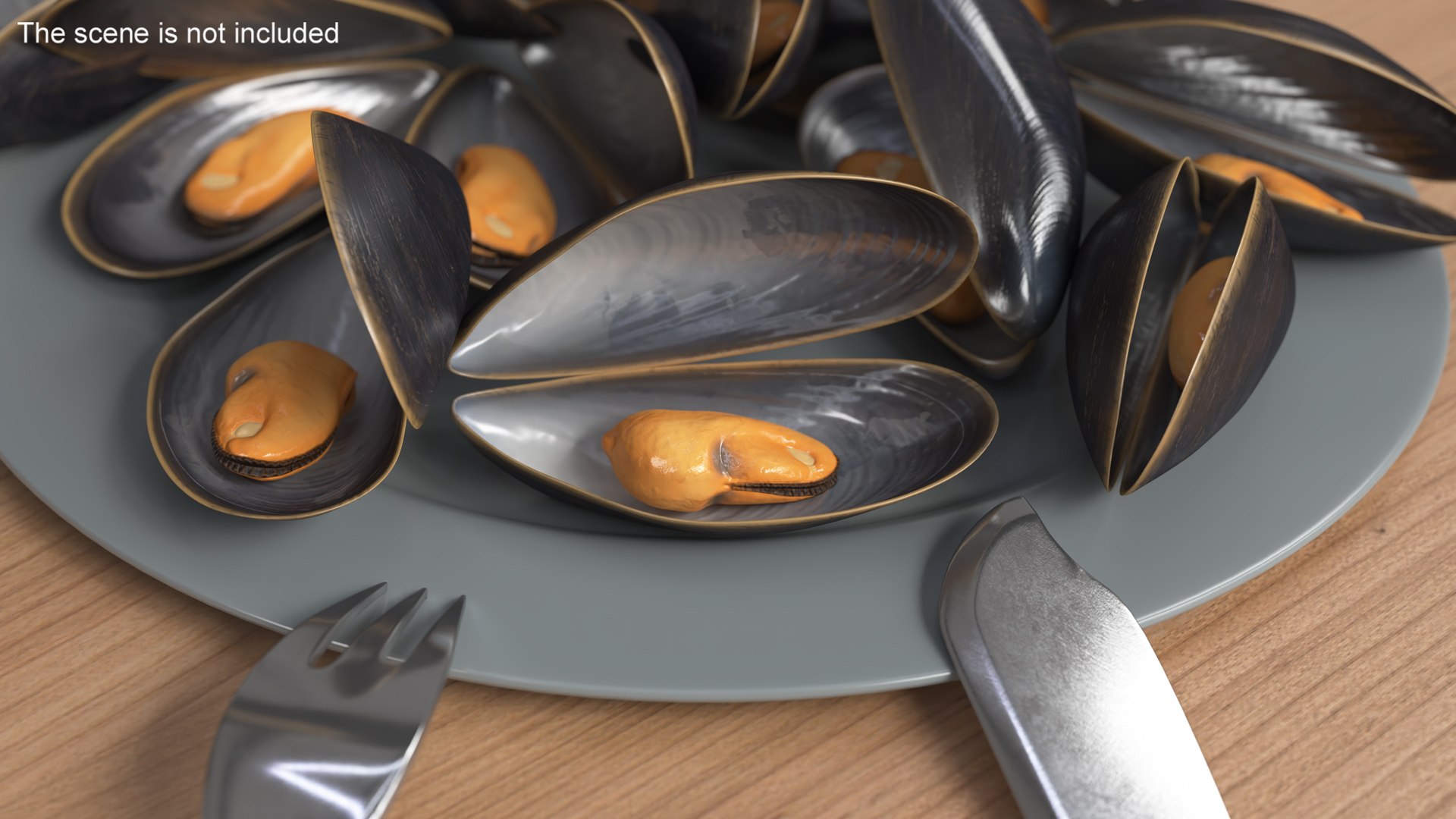 3D Open Cooked Mussel Model - TurboSquid 2279689