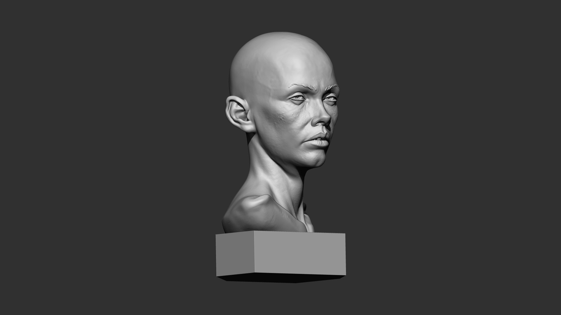 Female Face Print 3D Model - TurboSquid 2057416