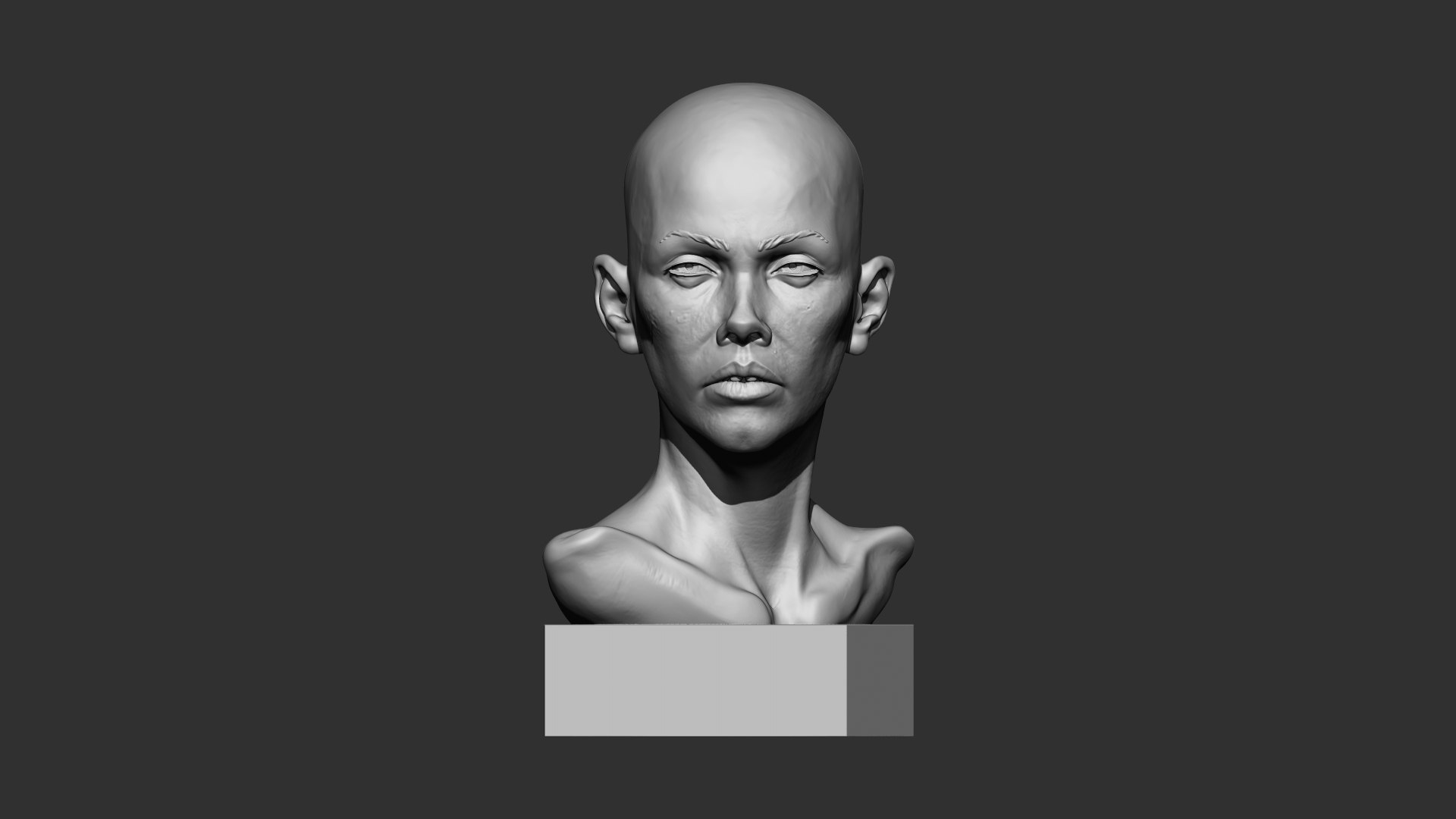 Female Face Print 3D Model - TurboSquid 2057416