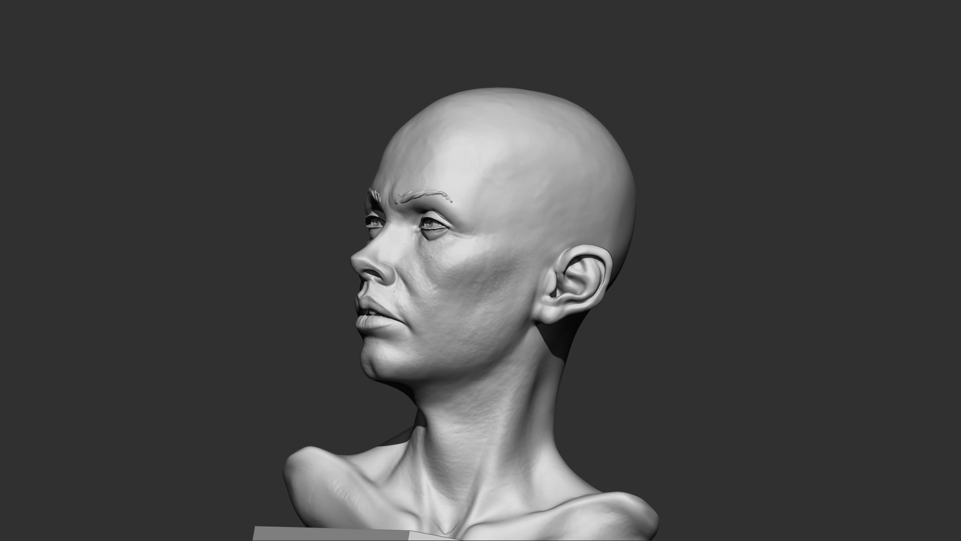 Female Face Print 3D Model - TurboSquid 2057416