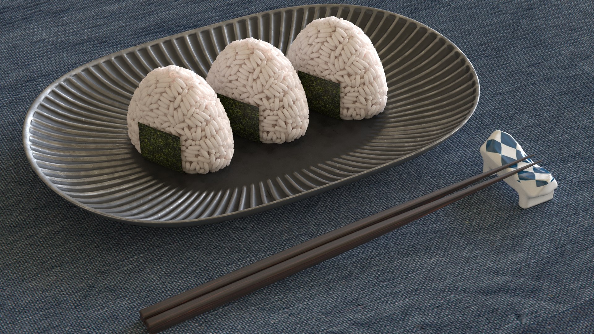 3D Model Japanese Rice Ball - TurboSquid 1856112