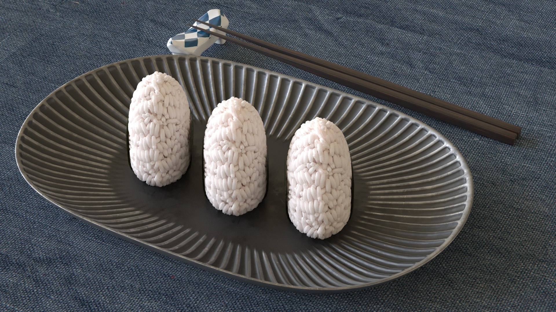 3D Model Japanese Rice Ball - TurboSquid 1856112