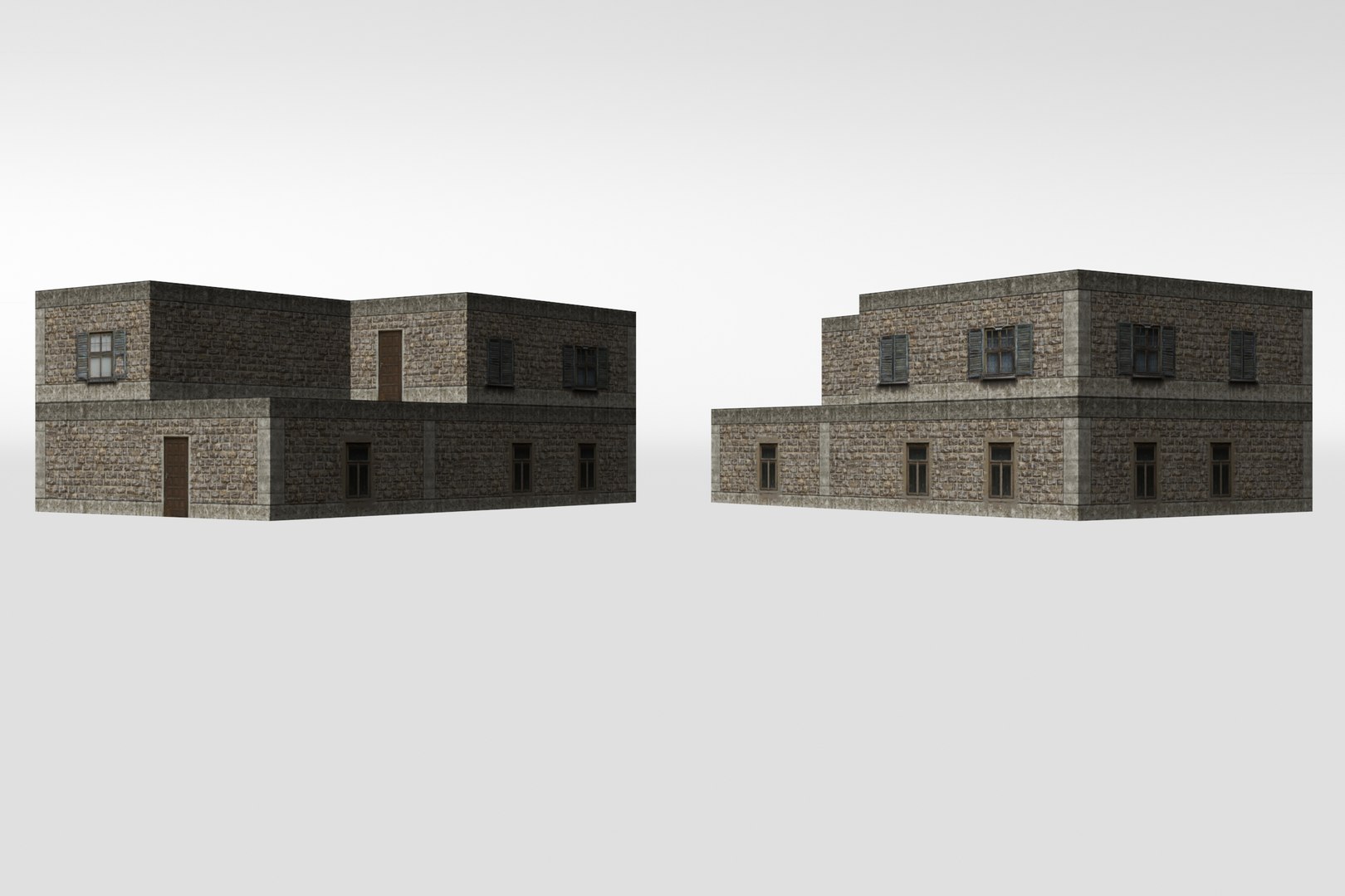 3D old building mega pack - TurboSquid 1543606