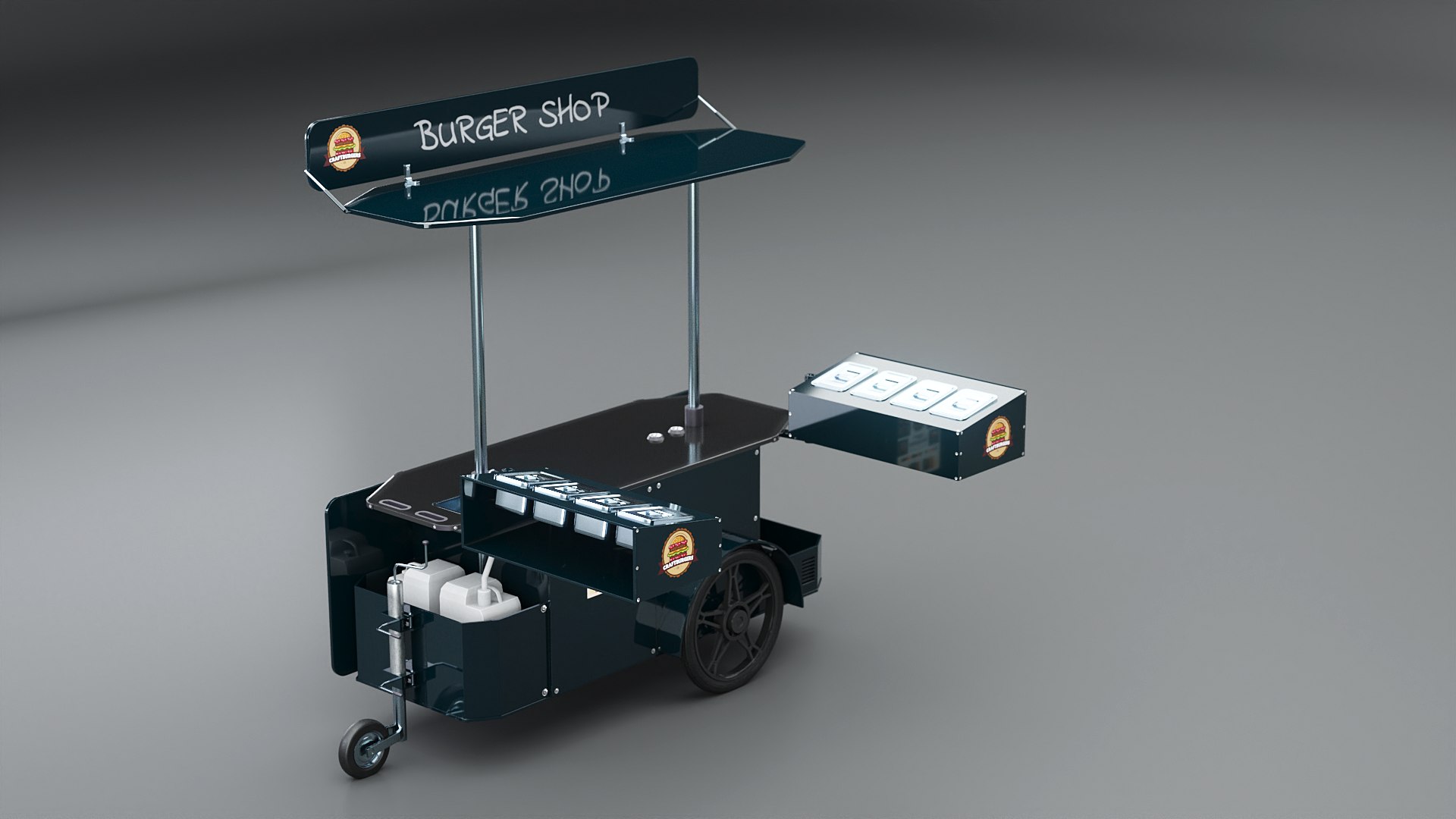 Mobile Food Cart Burger Shop 3D Model - TurboSquid 2193356