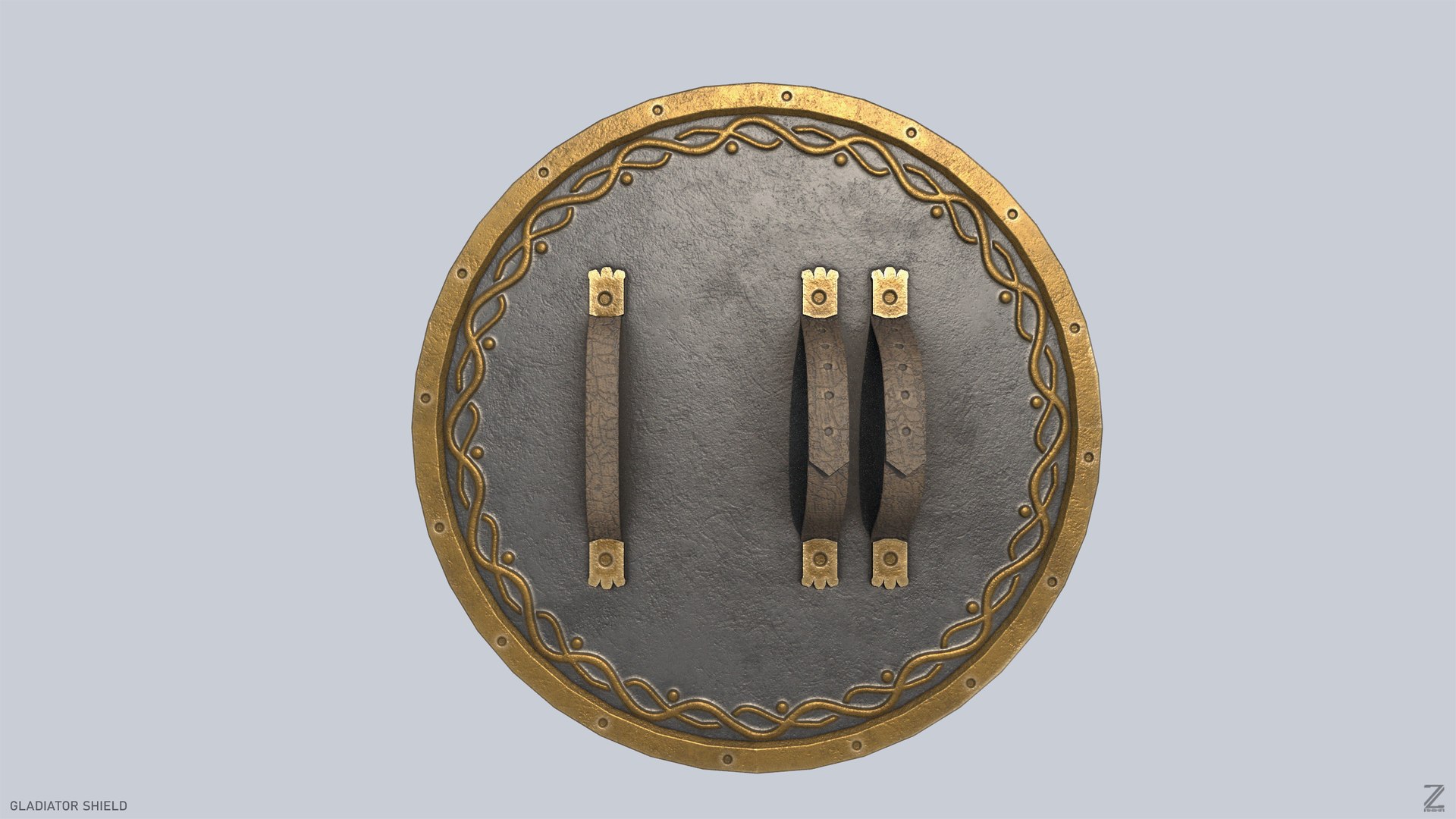 3D Gladiator Shield Model - TurboSquid 2238642