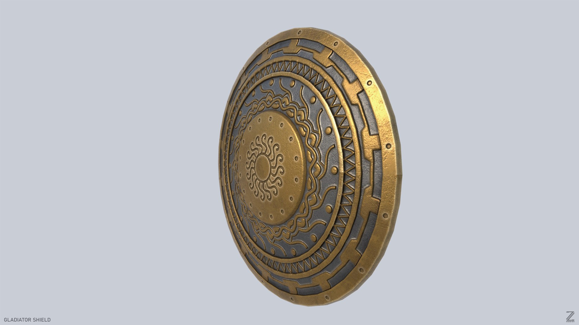 3D Gladiator Shield Model - TurboSquid 2238642