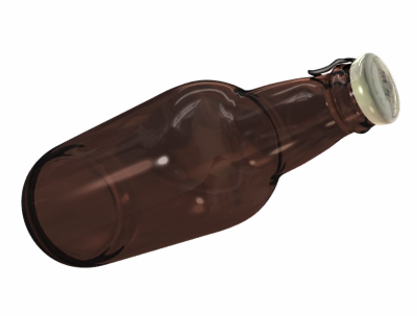 Ashai Beer Bottle 3d Lwo