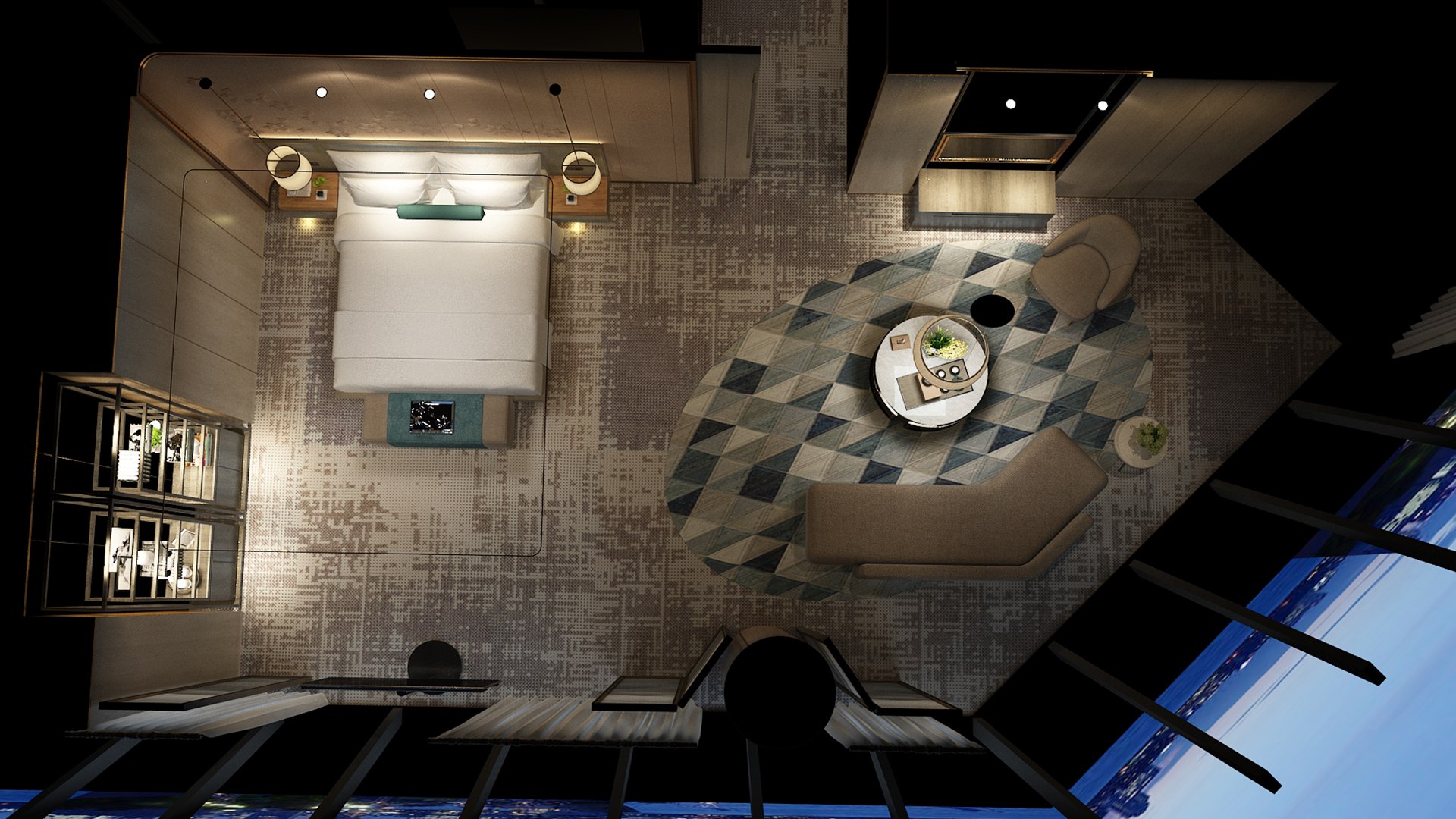 3D Model Modern Hotel Suite Interior - TurboSquid 2312653