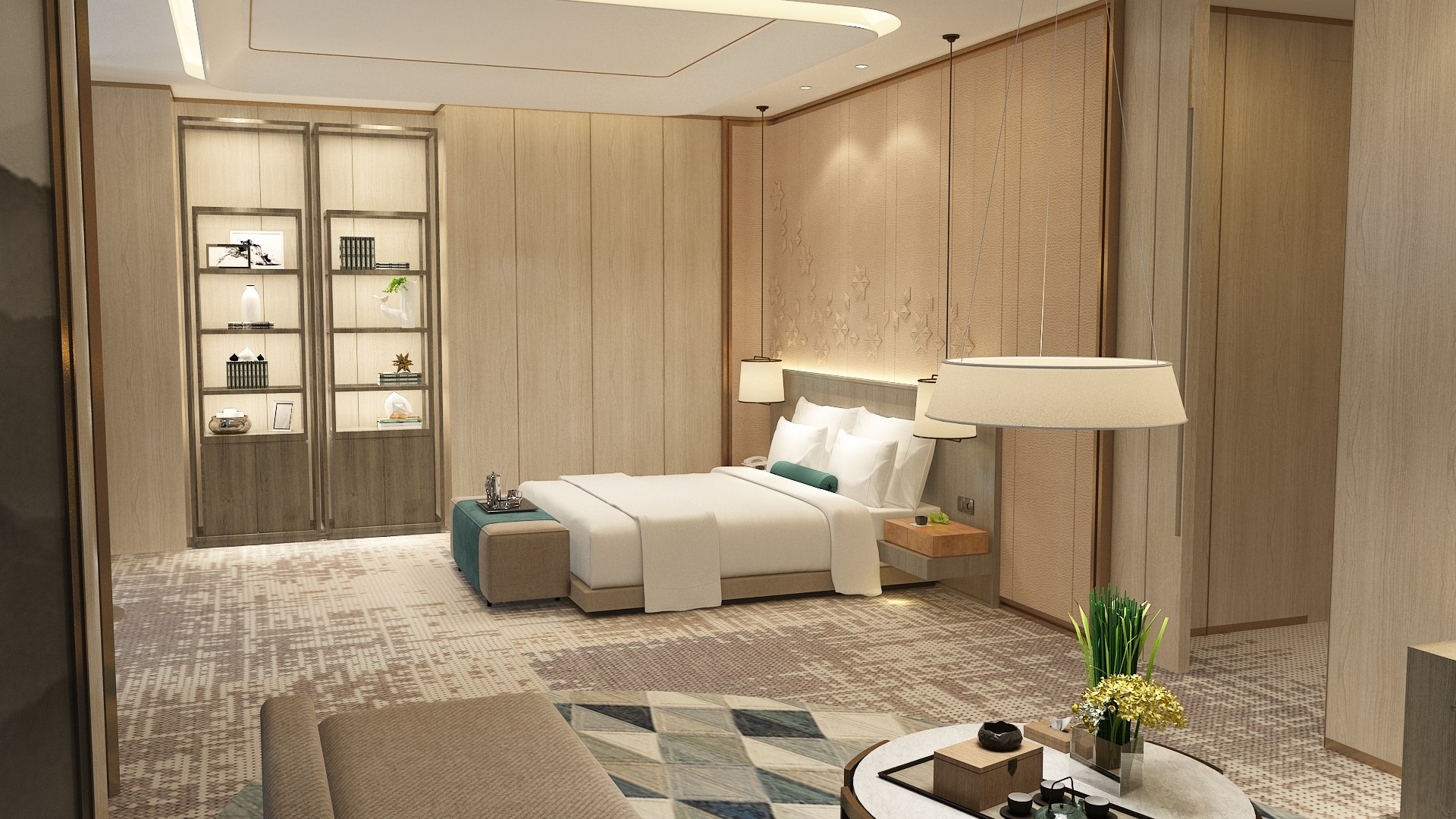 3D Model Modern Hotel Suite Interior - TurboSquid 2312653