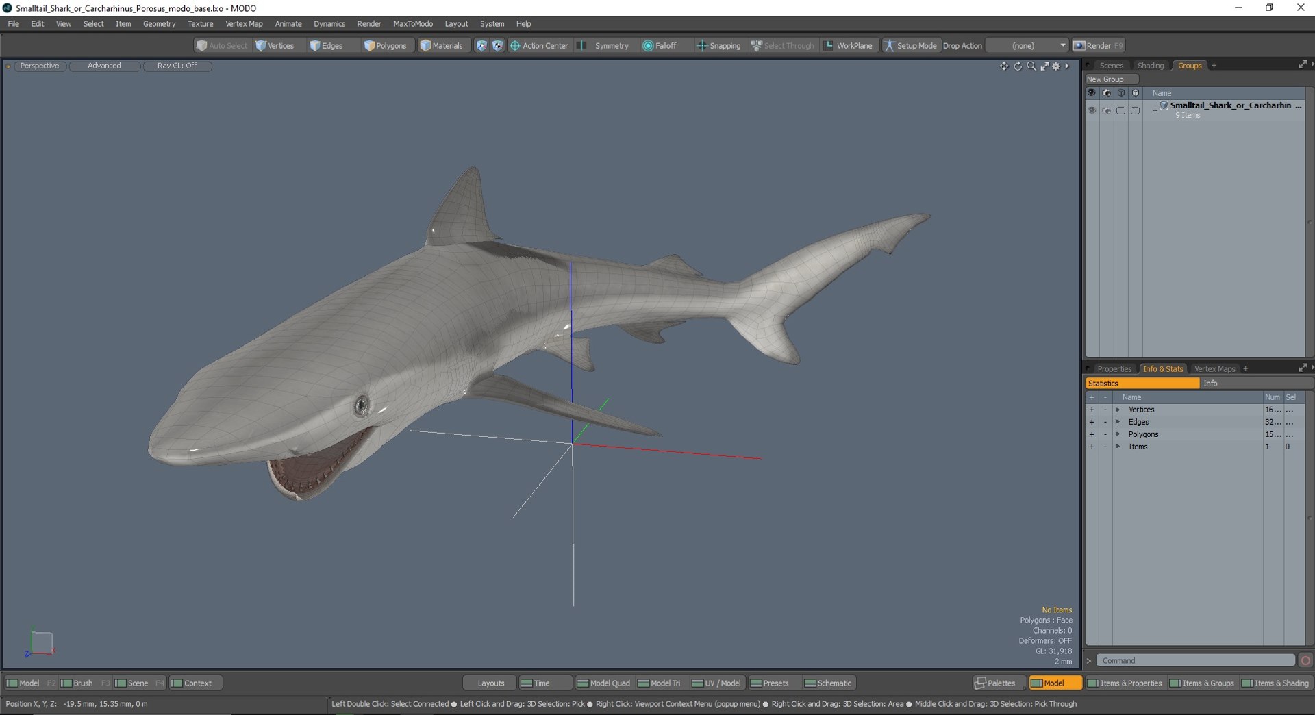 3D Smalltail Shark Or Carcharhinus Porosus - TurboSquid 2270524