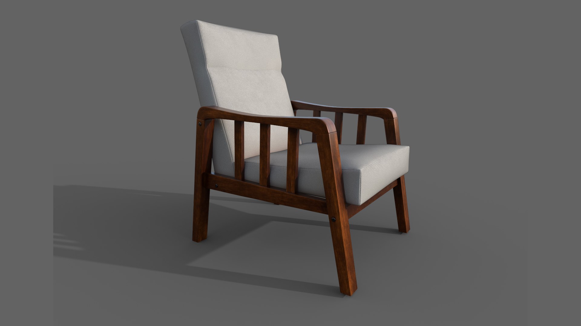 1 Seater Wood Sofa Chair 3D Model - TurboSquid 1954220