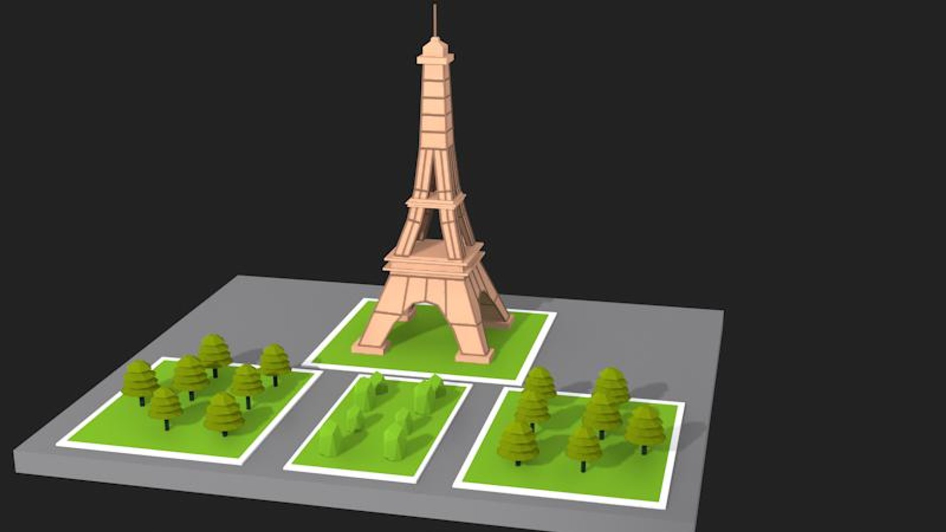 3D Low Poly Landmark Collection Model - TurboSquid 1730502