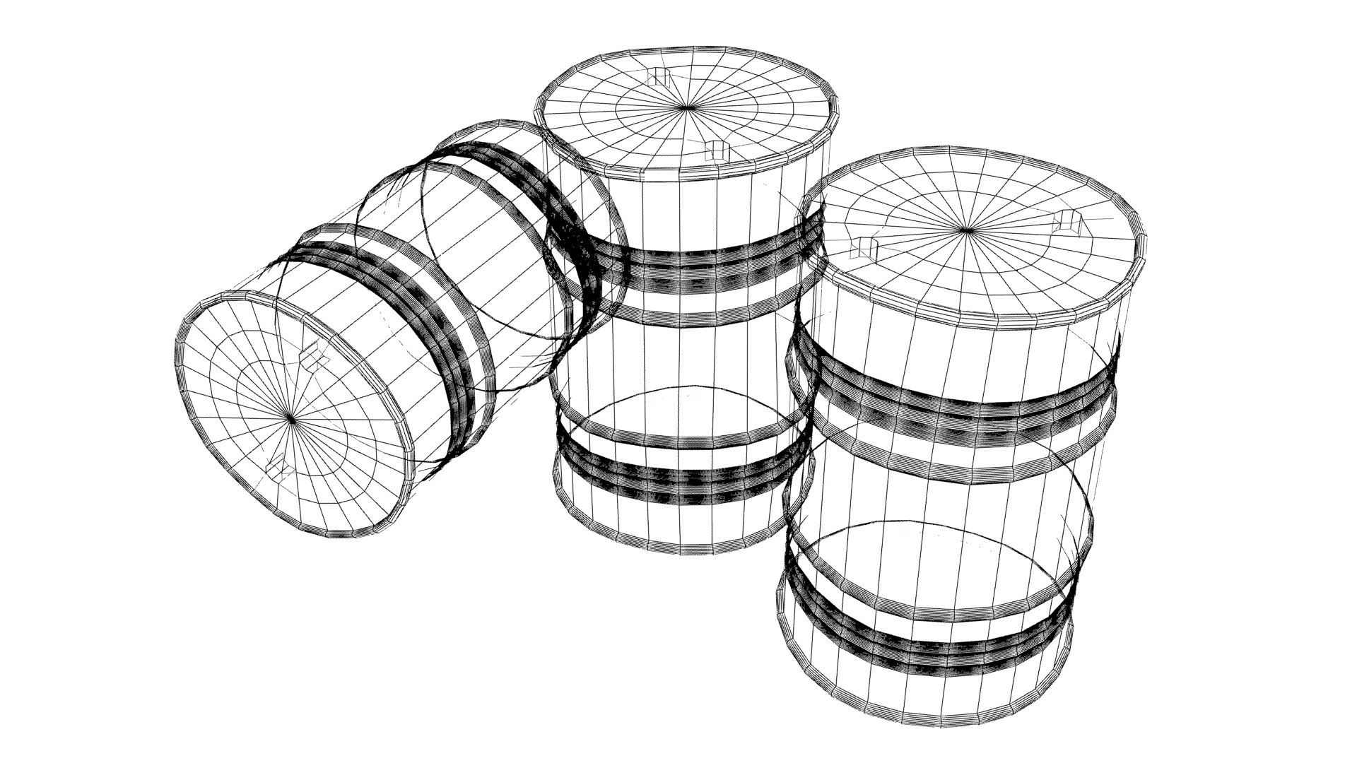 Industrial Barrels Model - TurboSquid 2030761