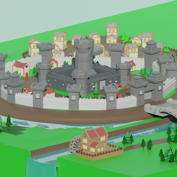 Low Poly Kingdom 3D model - TurboSquid 2021059
