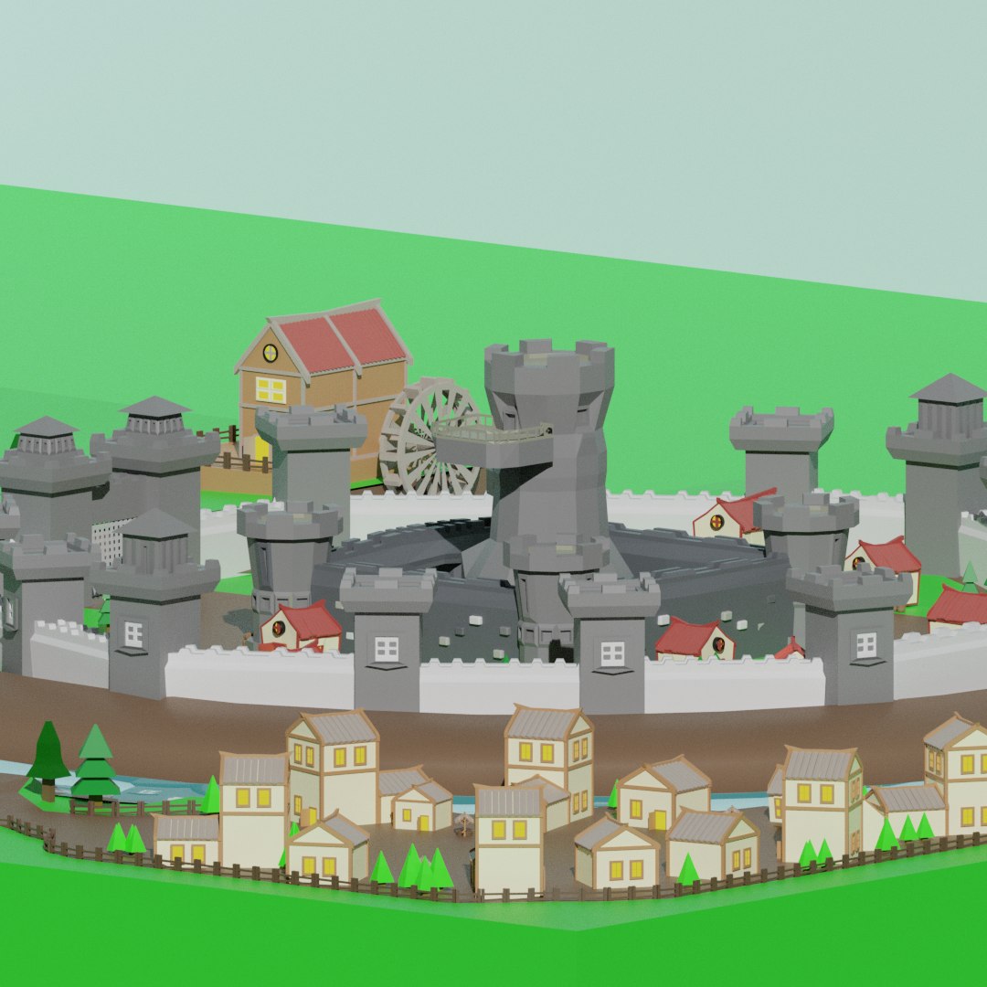 Low Poly Kingdom 3D model - TurboSquid 2021059