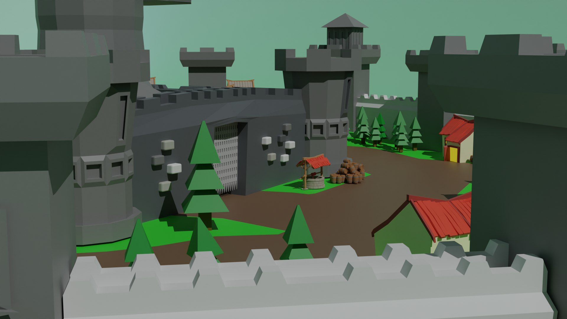 Low Poly Kingdom 3D model - TurboSquid 2021059