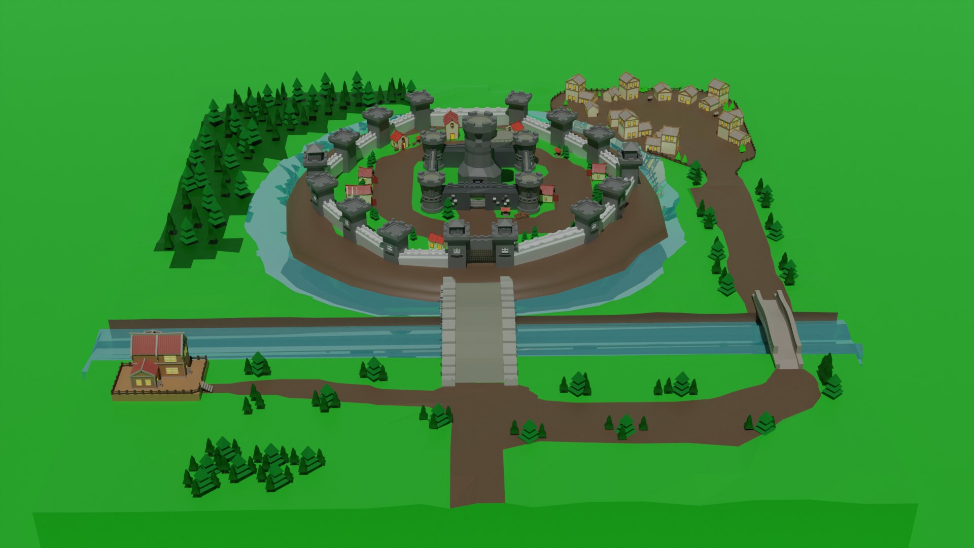 Low Poly Kingdom 3D model - TurboSquid 2021059