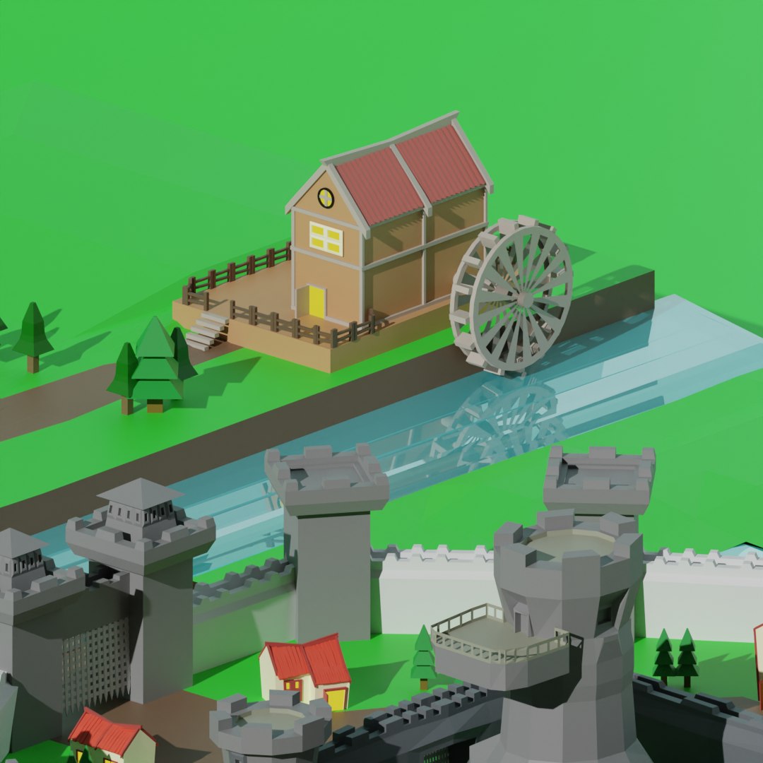 Low Poly Kingdom 3D model - TurboSquid 2021059