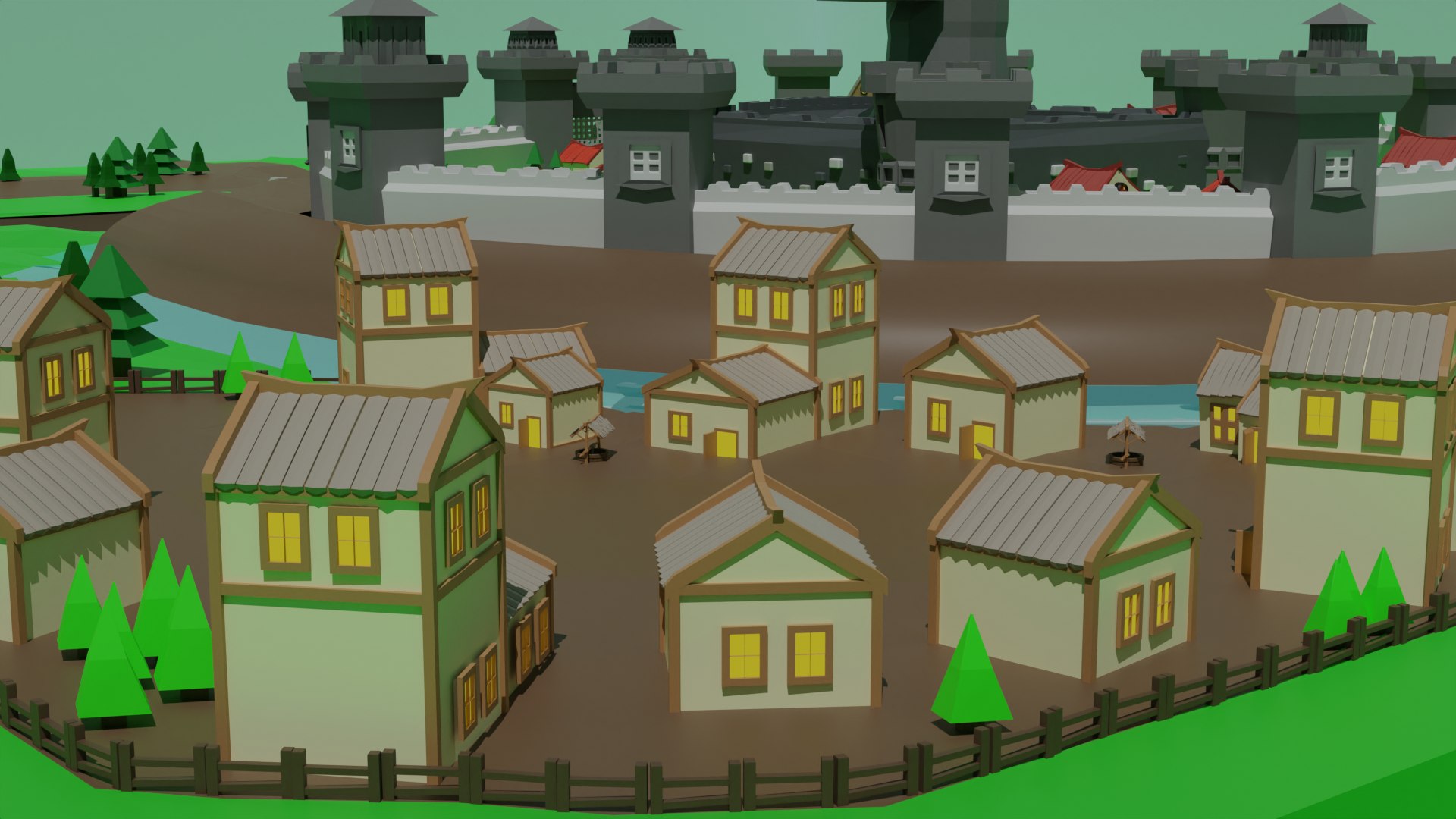 Low Poly Kingdom 3D model - TurboSquid 2021059