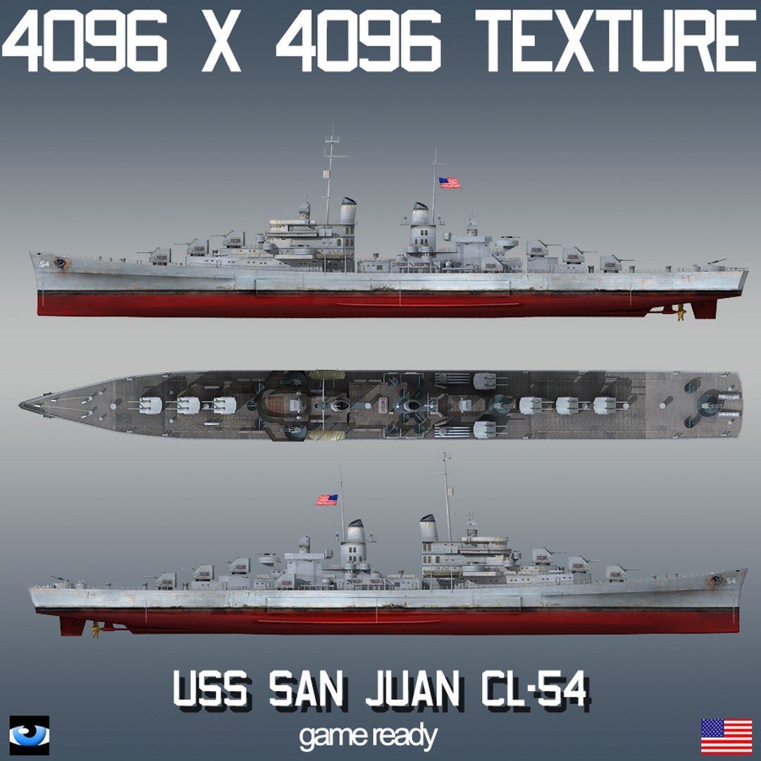 3ds Uss San Juan Cl-54 3ds Uss San Juan Cl-54