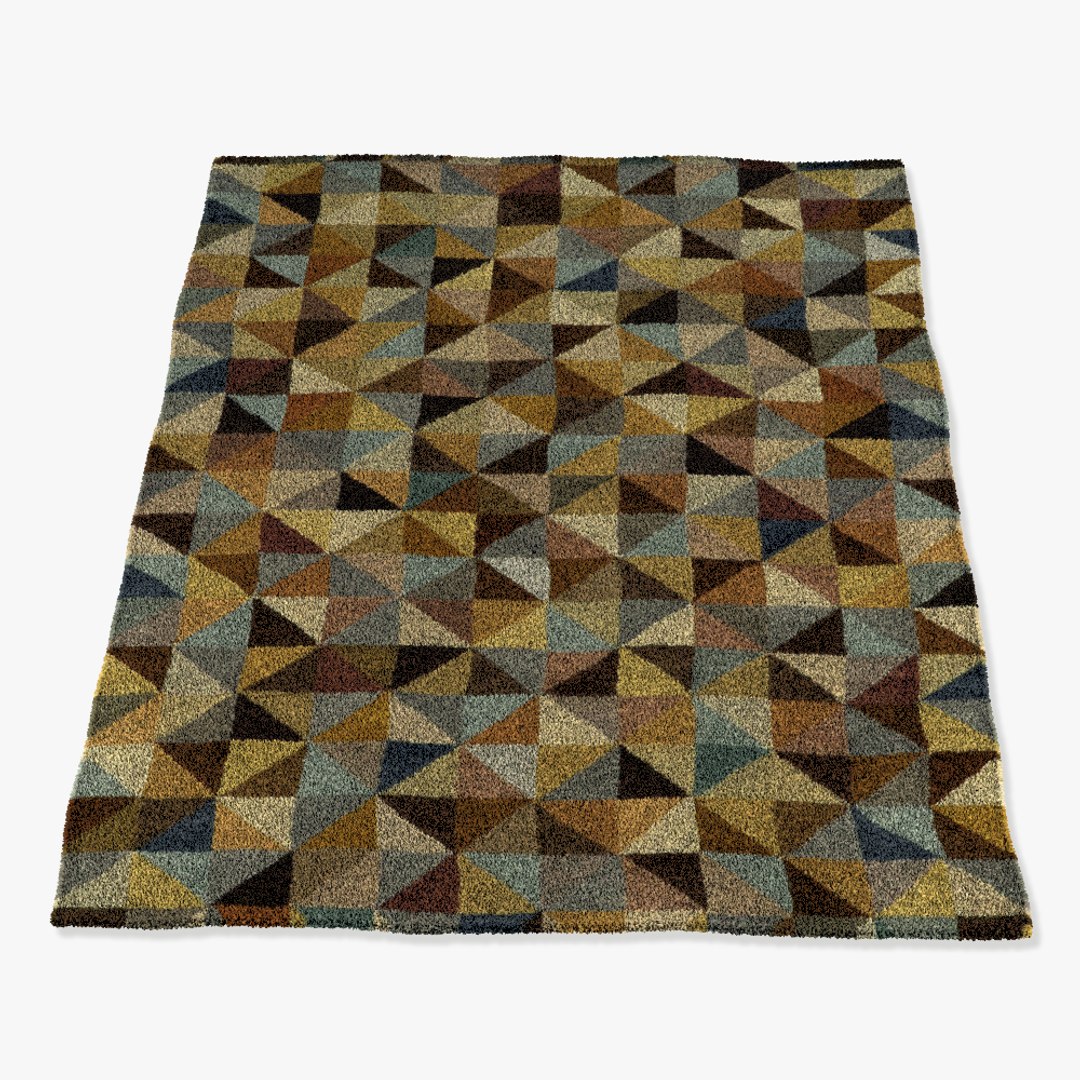 3d rizzy home rugs multi-colored model