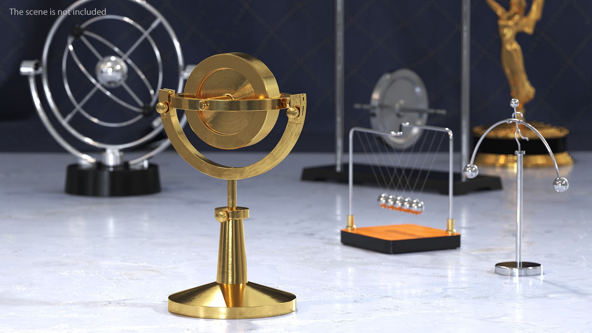 Vintage Brass Lecture Gyroscope 3D Model - TurboSquid 1773078