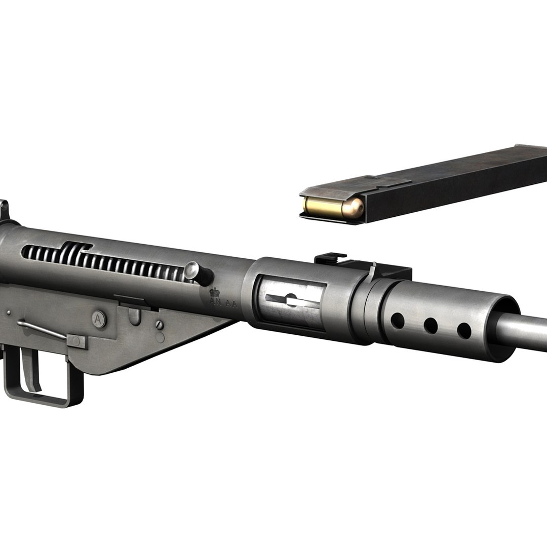 3d Model Sten Mk Ii Submachine Gun