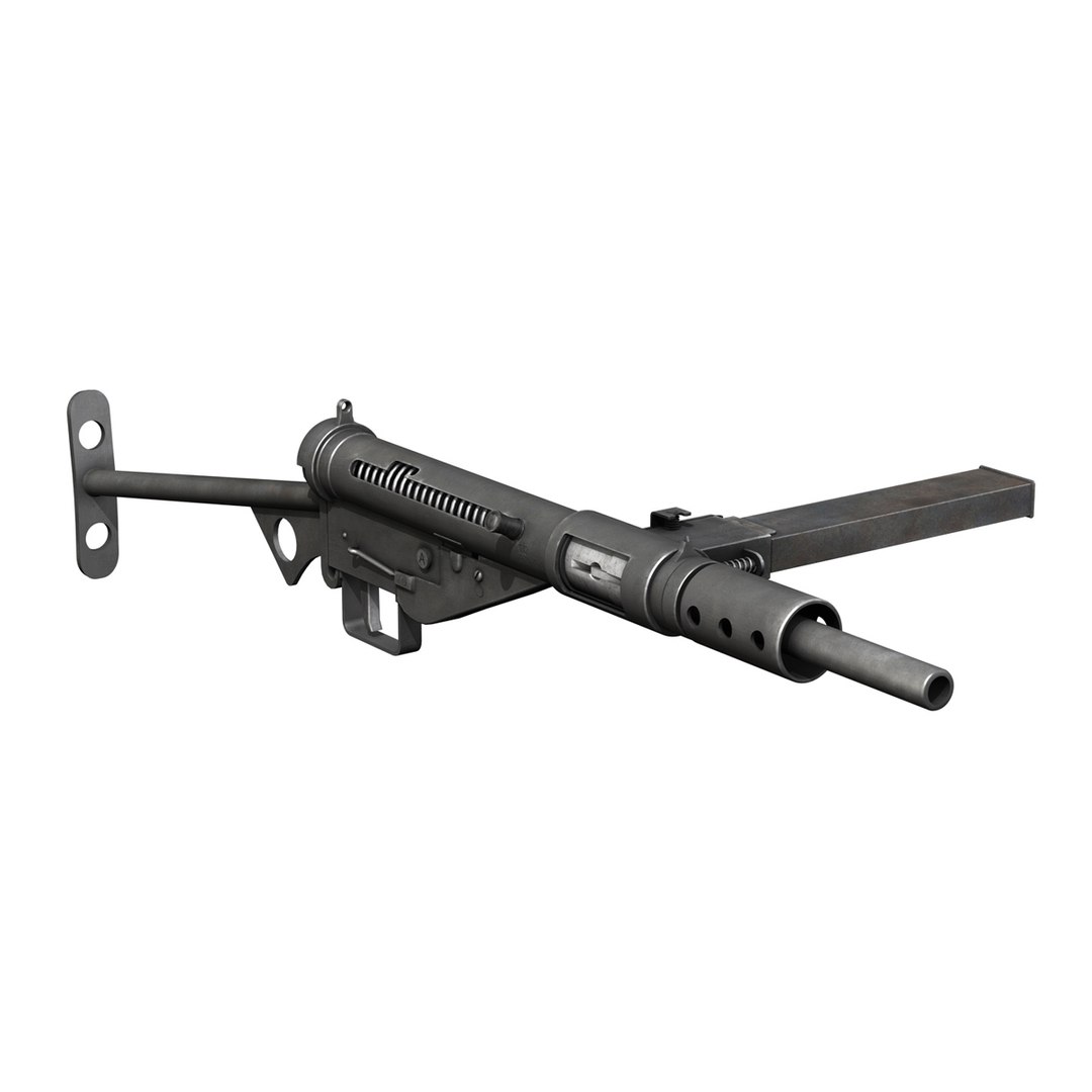 3d Model Sten Mk Ii Submachine Gun