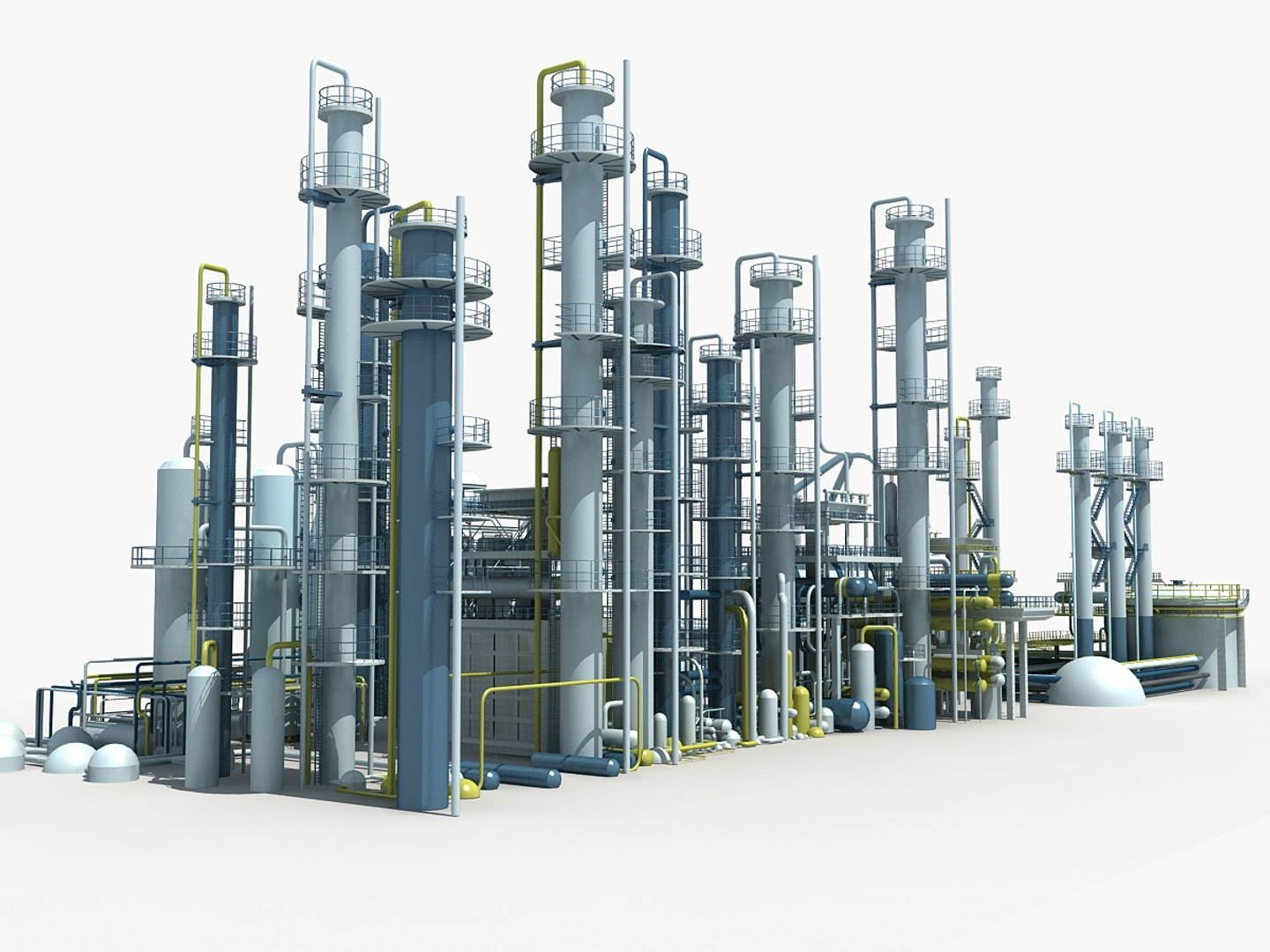 refinery unit 3d model