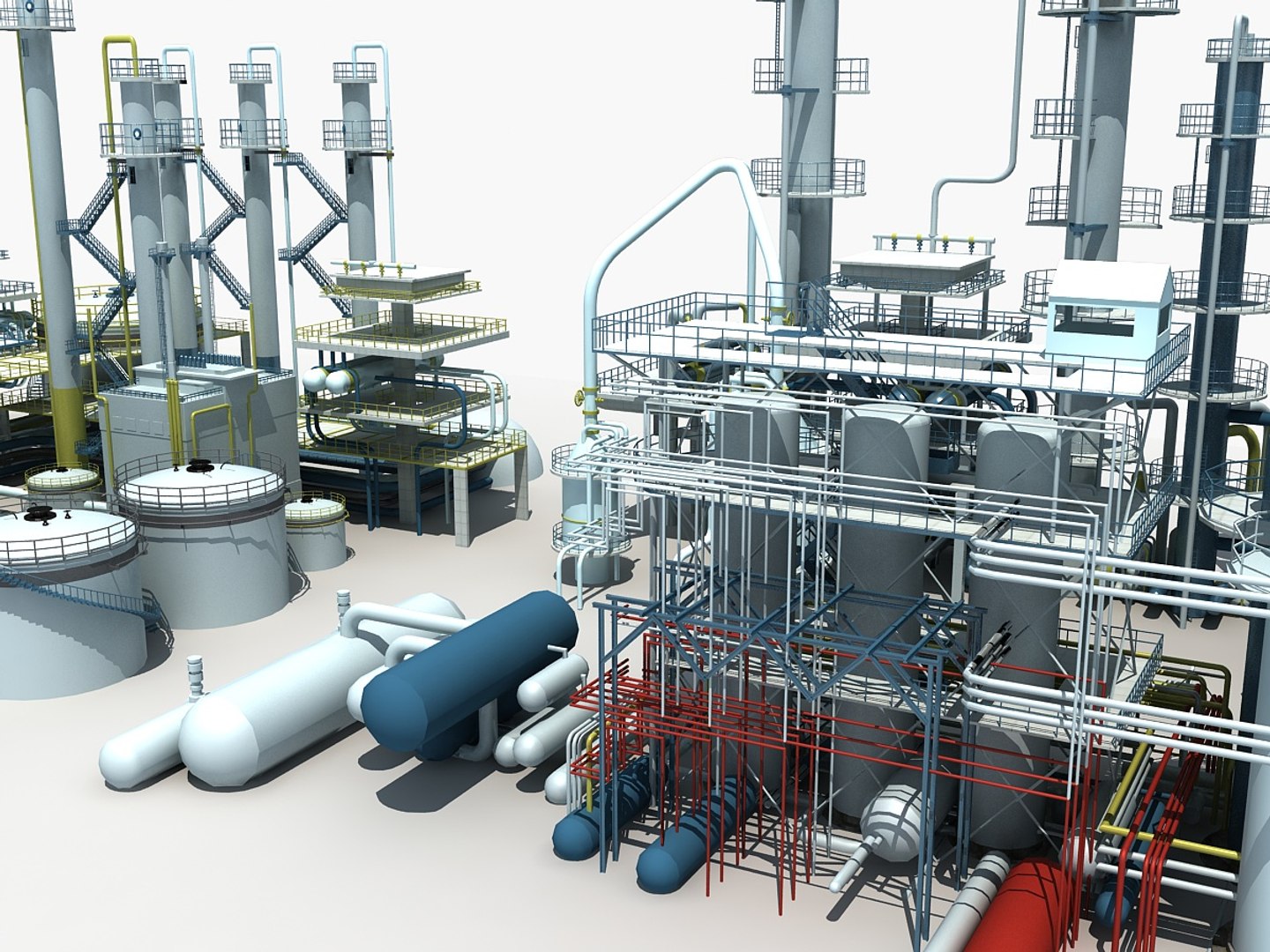 refinery unit 3d model