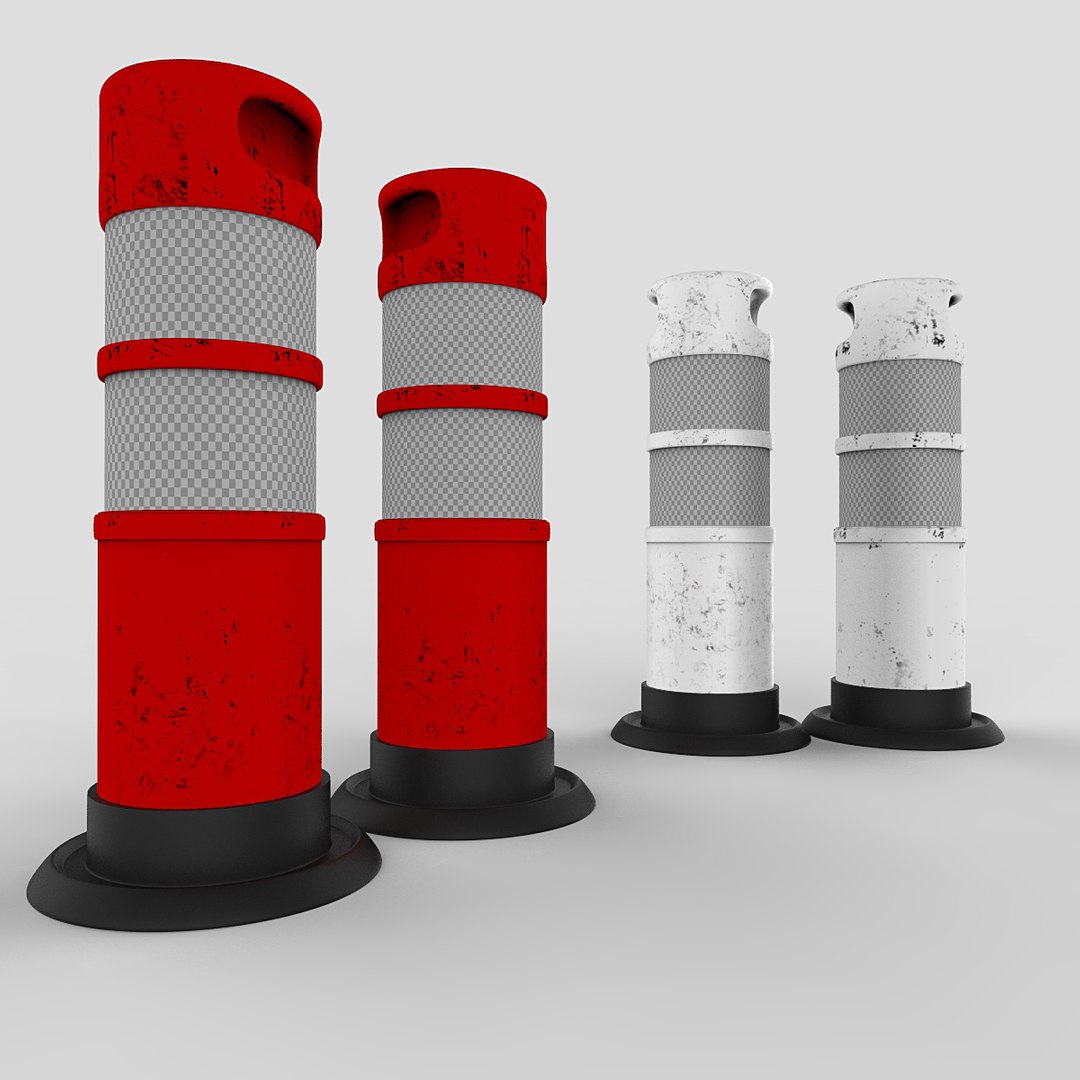 Signs Street Road 3d Model