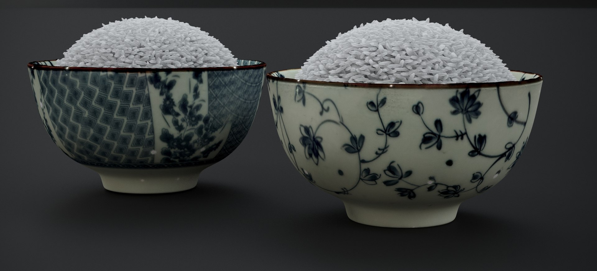 JANPANESE 10 OZ RICE BOWL WITH RICE 2024 3D Model - TurboSquid 2245542