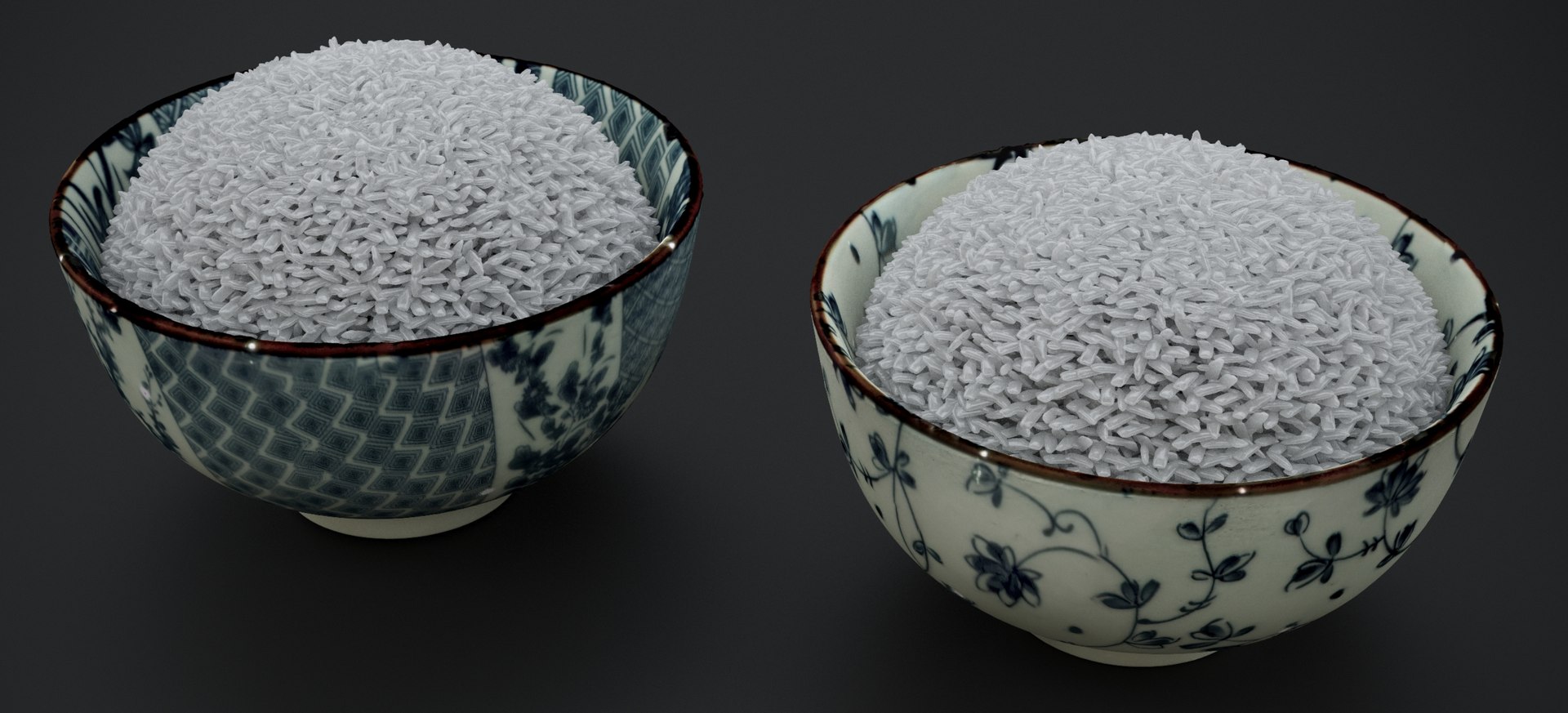 JANPANESE 10 OZ RICE BOWL WITH RICE 2024 3D Model - TurboSquid 2245542