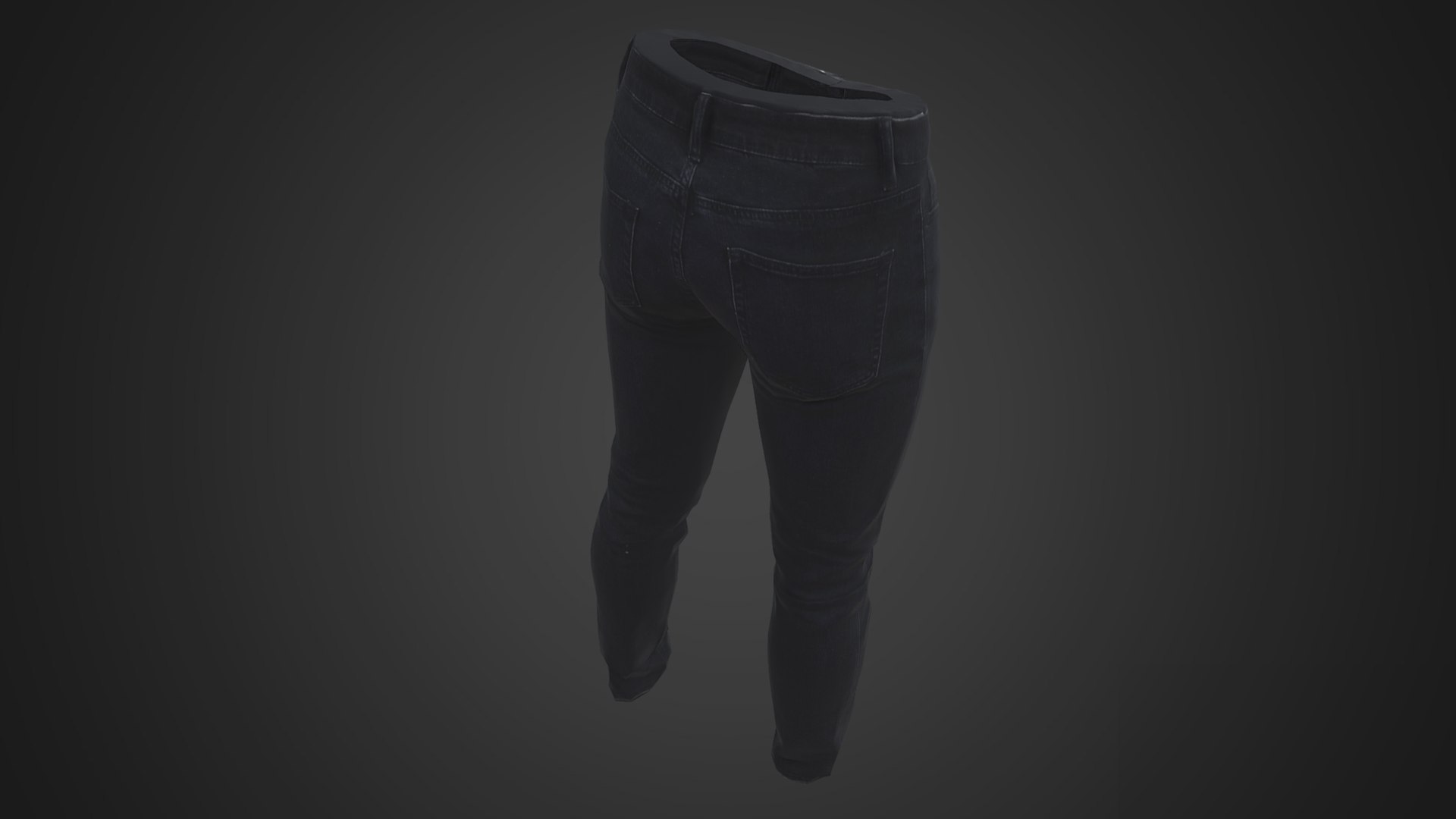 Game Ready Black Denim Jeans 3D Model - TurboSquid 2020638