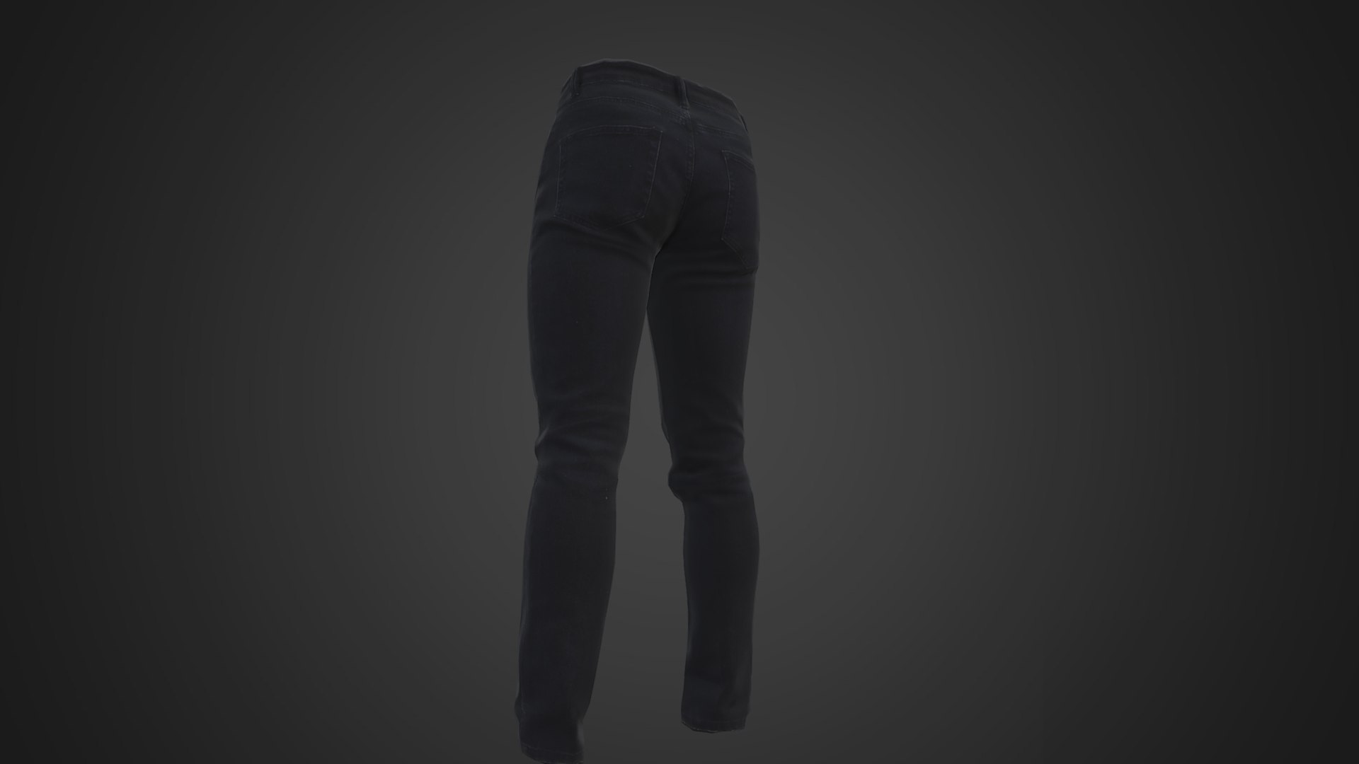 Game Ready Black Denim Jeans 3D Model - TurboSquid 2020638