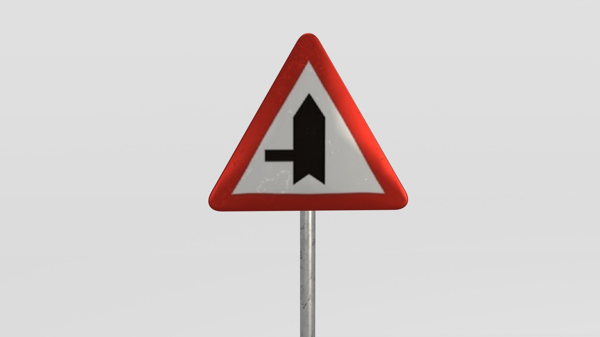 Traffic Sign Crossroad 2 3D - TurboSquid 2143924