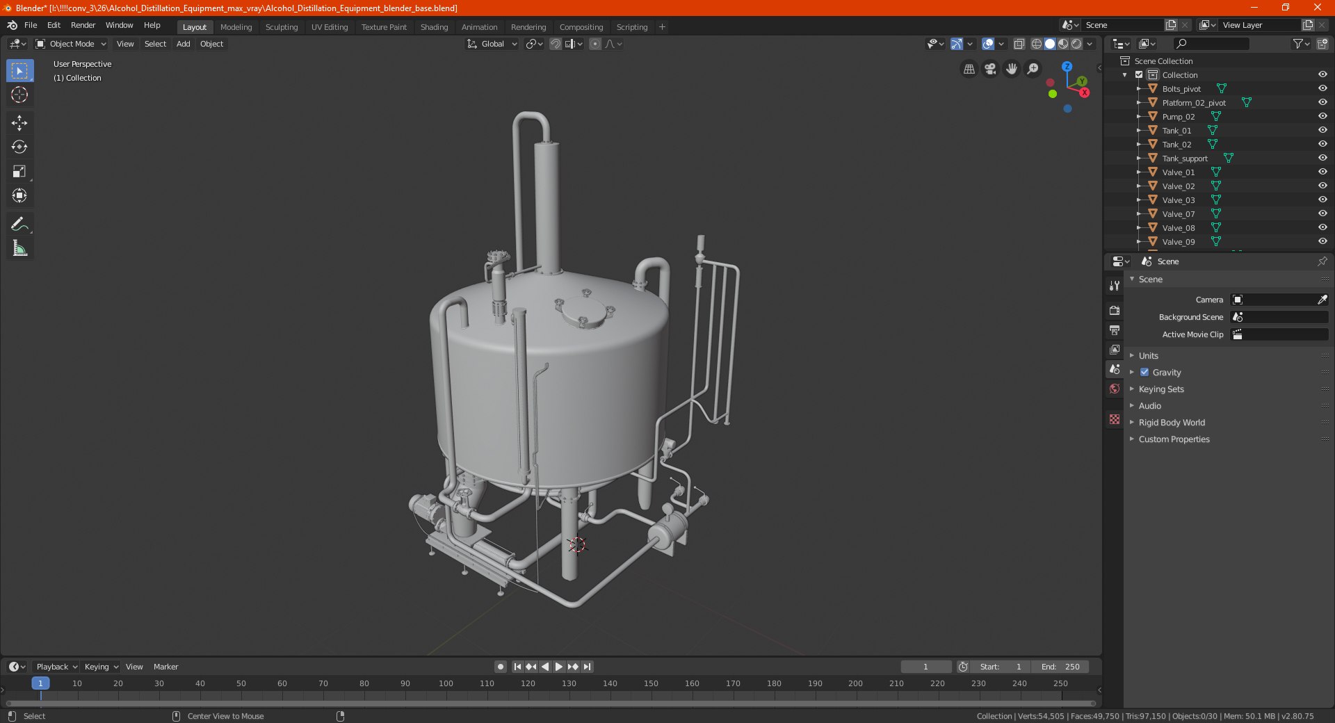 3D alcohol distillation equipment - TurboSquid 1633875