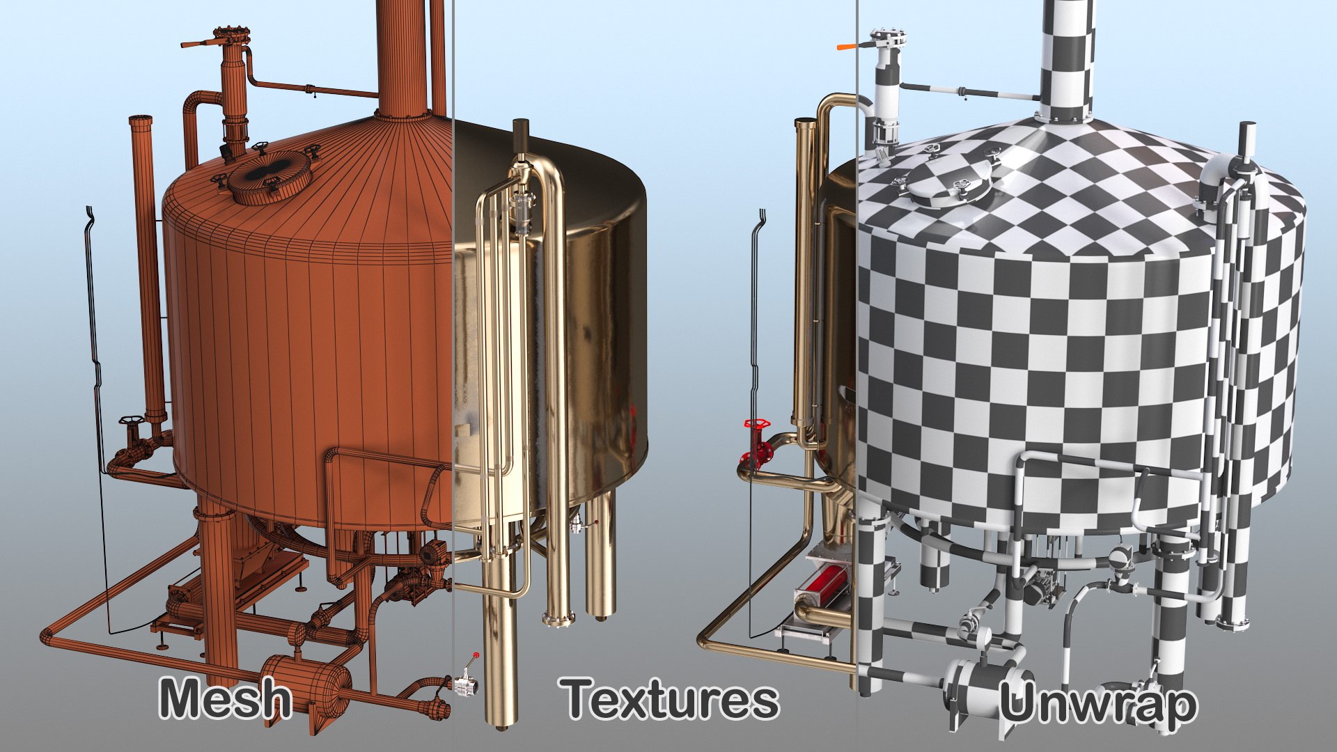 3D alcohol distillation equipment - TurboSquid 1633875