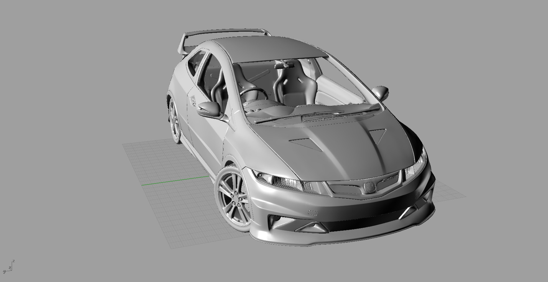 3d Honda Civic Type-r Mugen Model