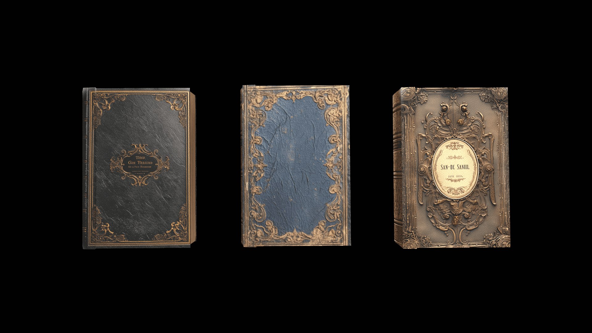 Old Books Set 3D - TurboSquid 2154353