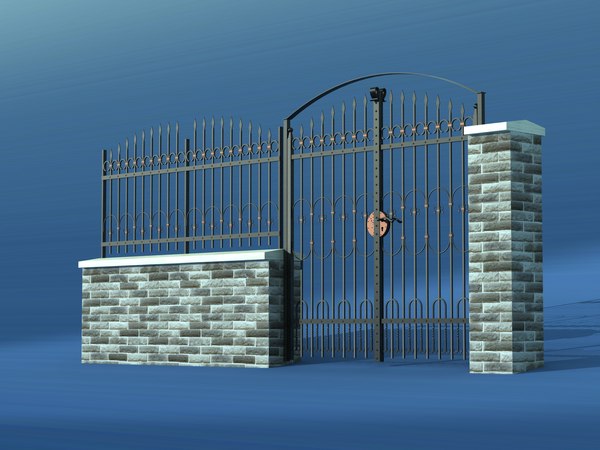 3d wrought gate fence