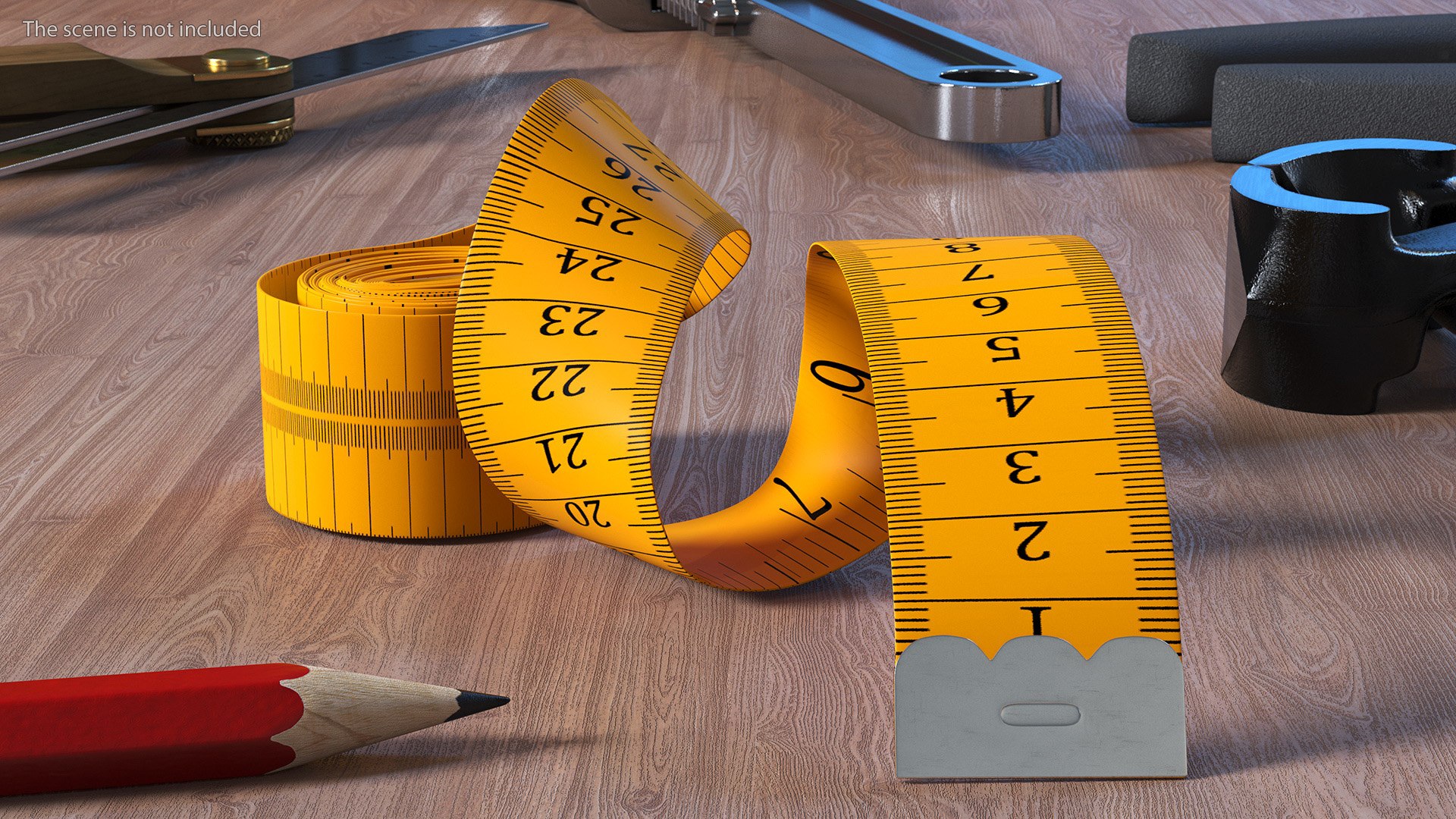 3D Orange Measuring Tape - TurboSquid 2147241